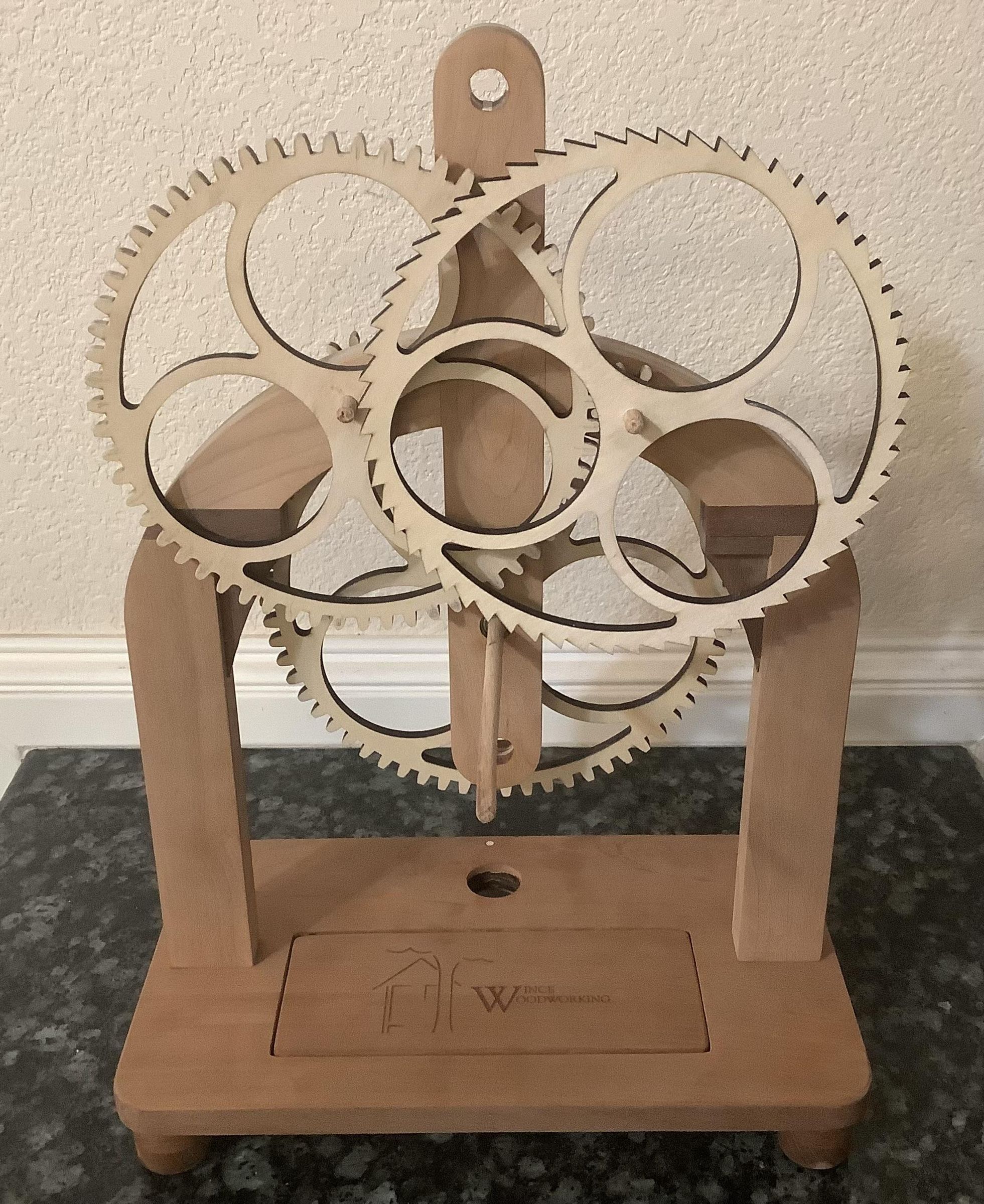 Eclipse - an Electromagnetically Impulsed Wooden Gear Clock - DXF Files ...