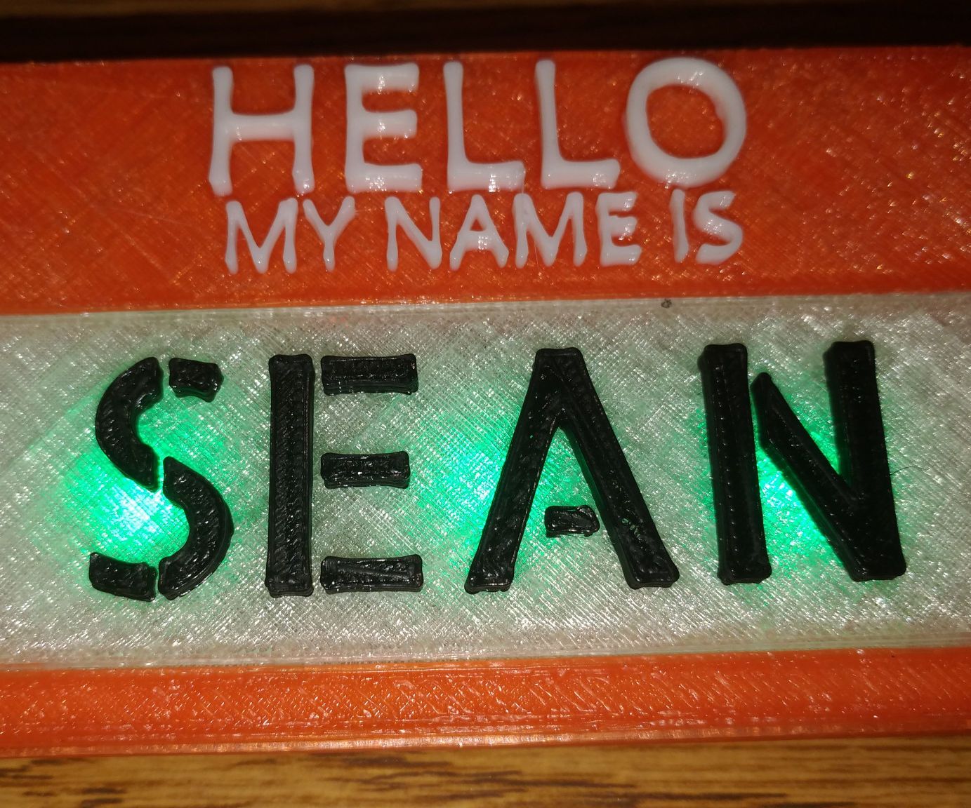 3D Printed Flahing LED Name Tag - Get Your Name in Lights! : 4 Steps ...