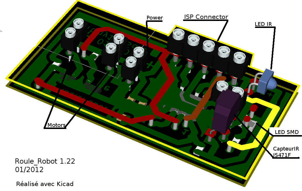 Mini 2-wheel Robot With IR Sensor Weight 14gr and ATTiny13 Soic : 4 ...
