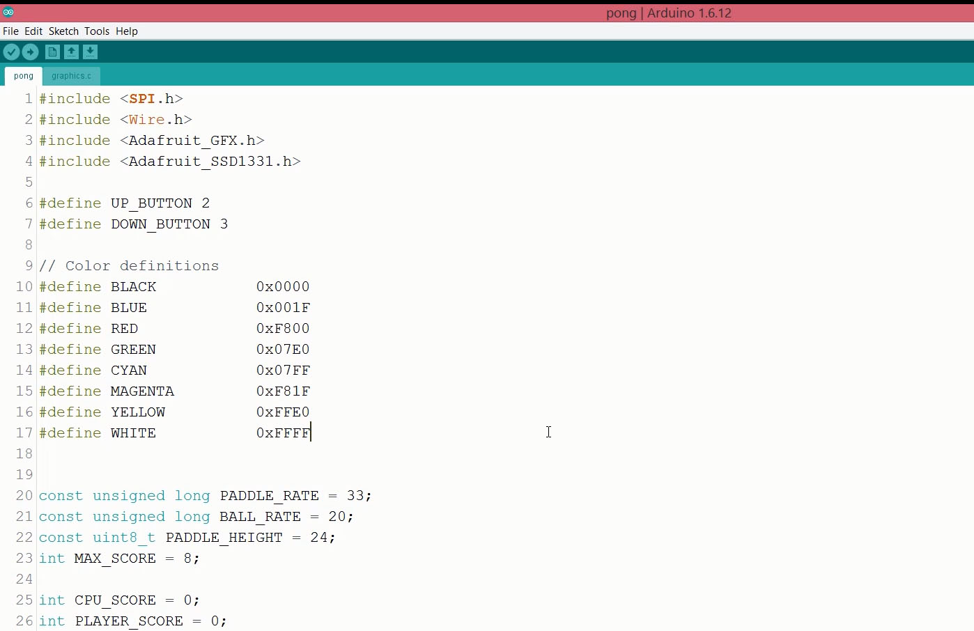 Arduino Pong Game - OLED Display : 5 Steps (with Pictures) - Instructables