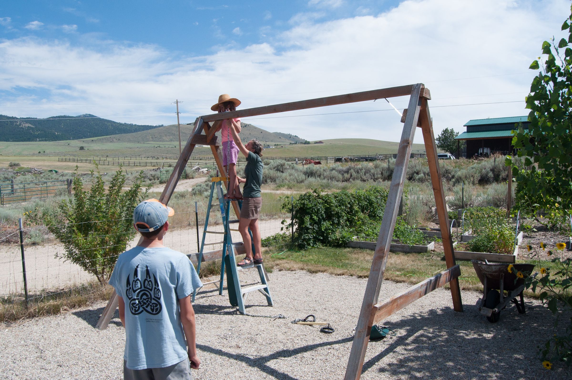 Convertible Backyard A-frame Fort From a Swing Set. : 12 Steps (with ...