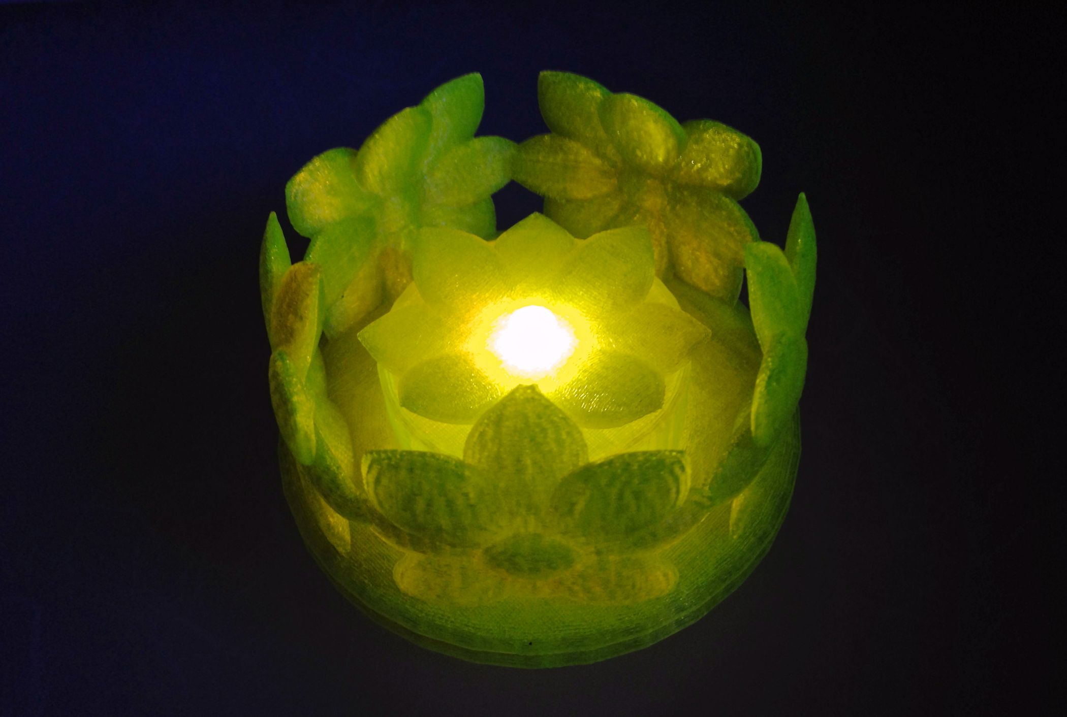 Spring Time Flower Mood Lamp Featuring Color Changing LED Tea Light ...