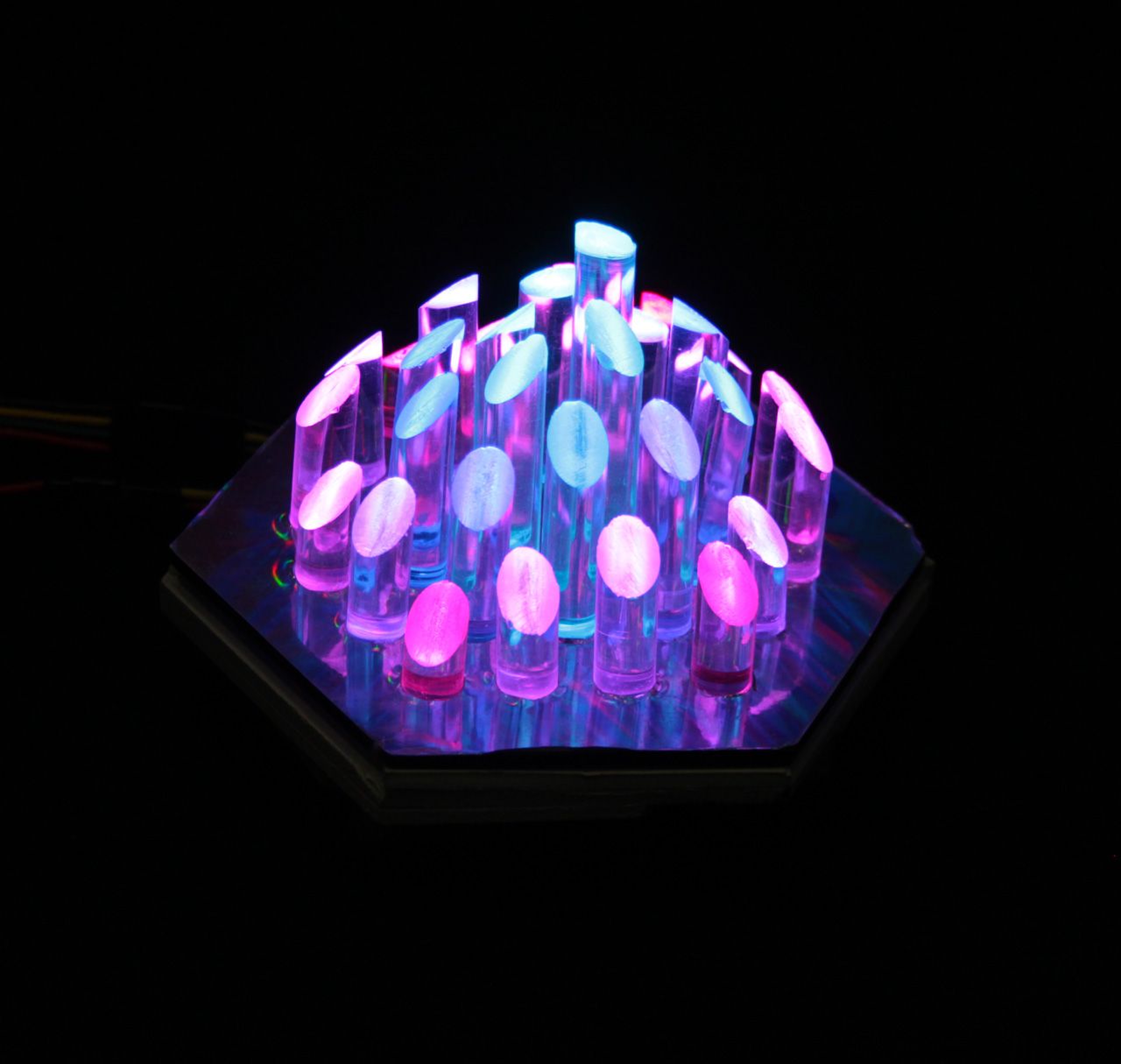 Glass Hexagon LED Pixel Fixture : 8 Steps (with Pictures) - Instructables