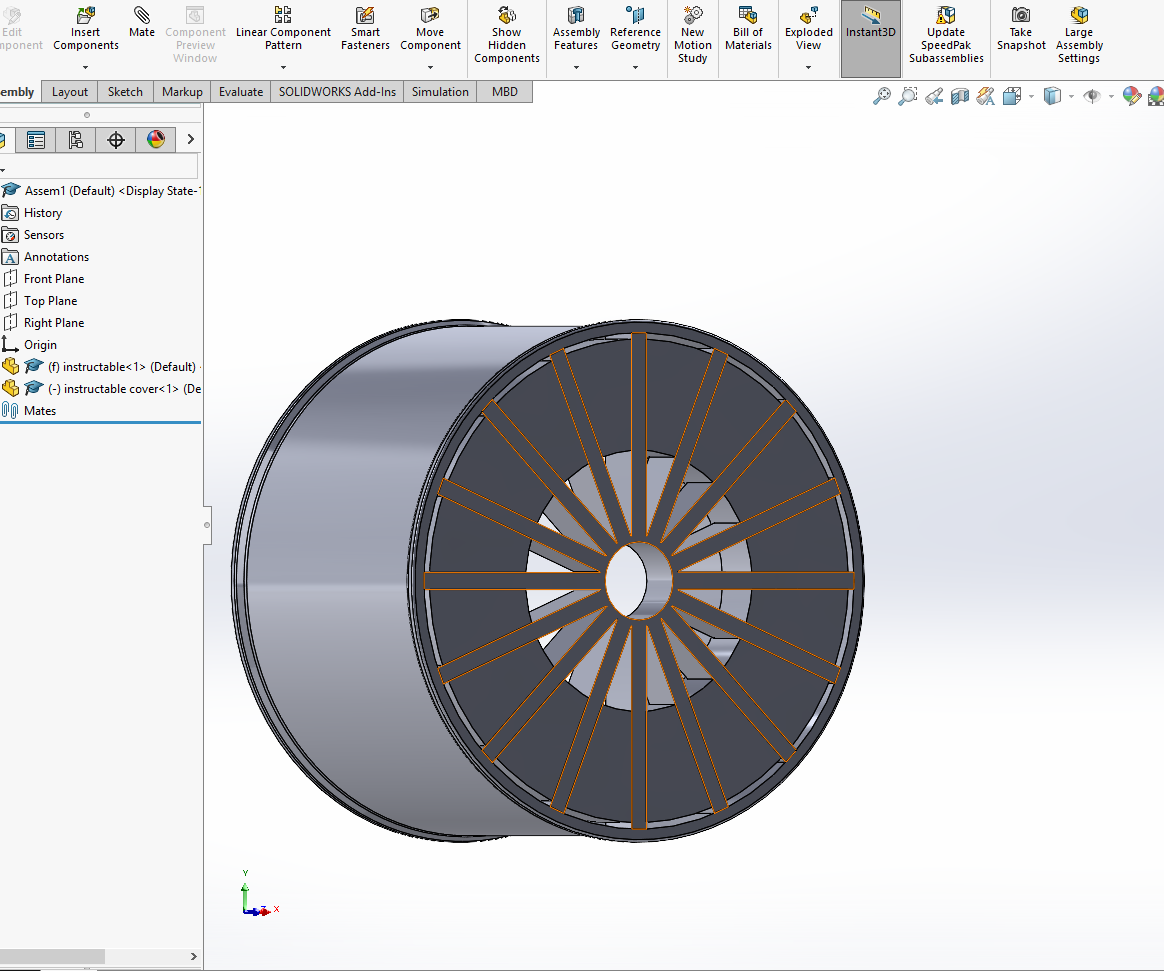 Simple Wheel and Wheel Cover Design With Solidworks for 3D Printing : 8 Steps - Instructables