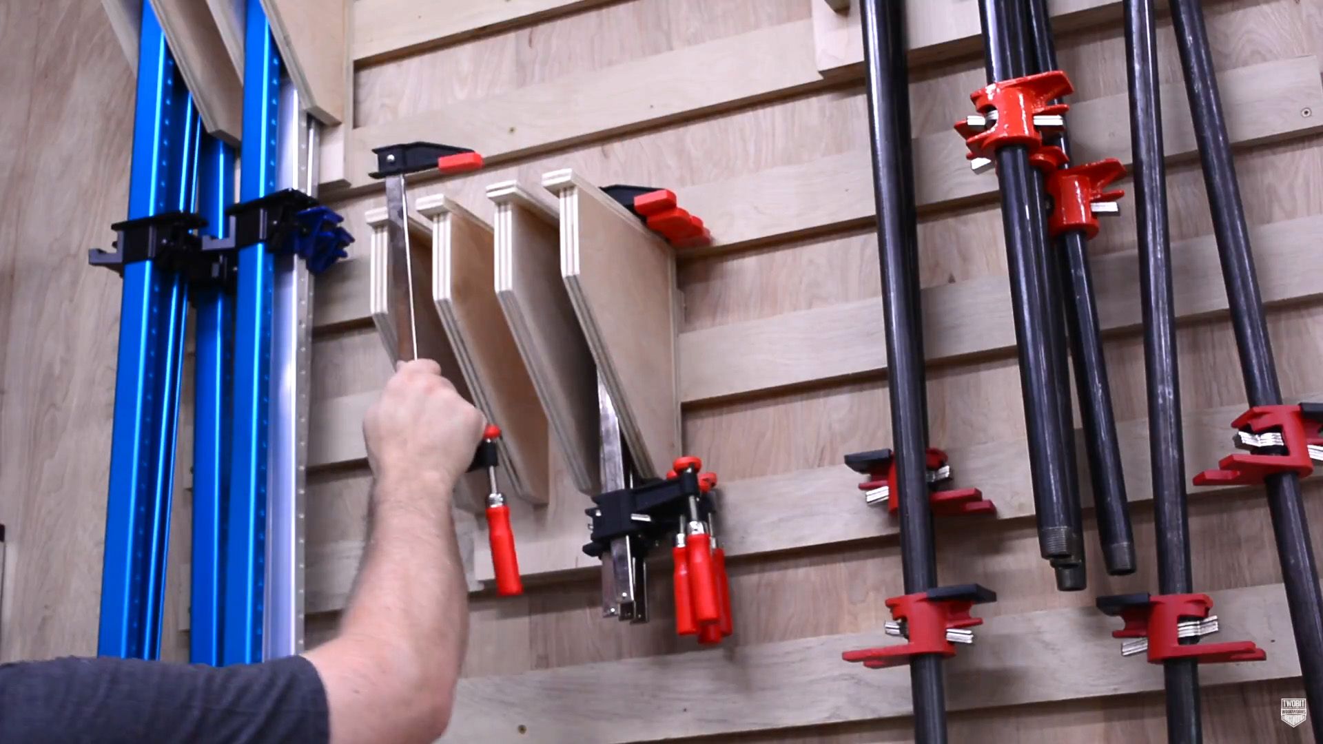 French Cleat Wall With Clamp Racks | How to Build - Woodworking : 28 ...