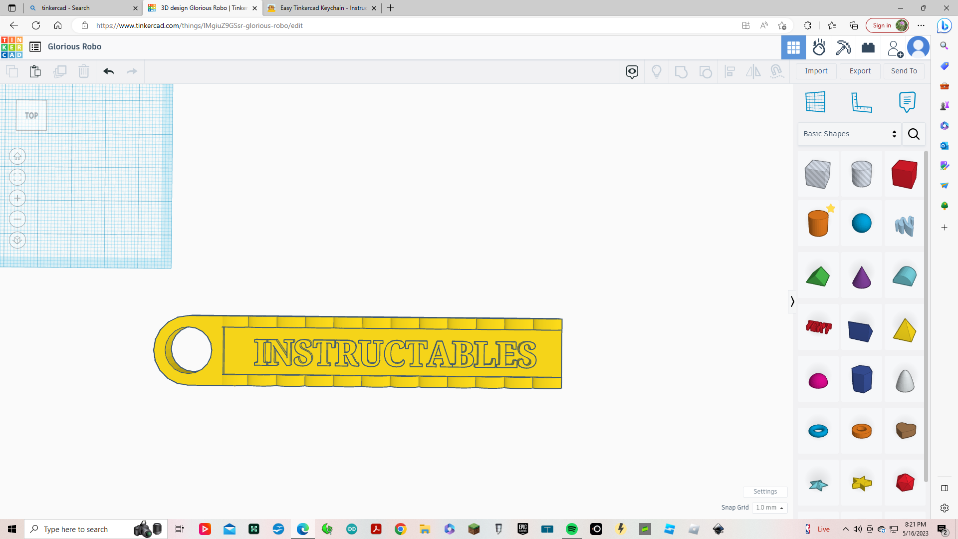Easy Tinkercad Keychain : 4 Steps - Instructables