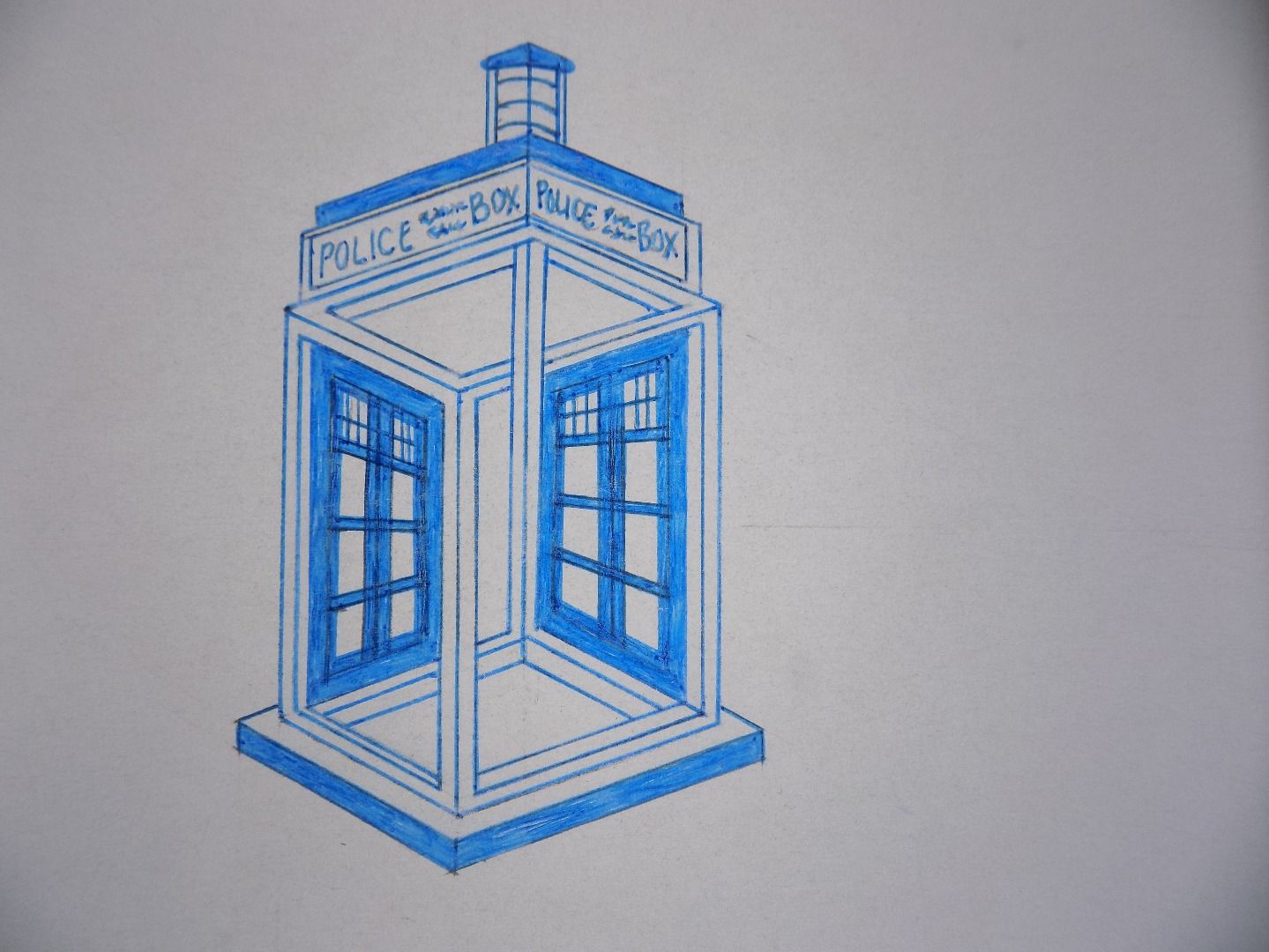 How To Draw The Tardis Easy