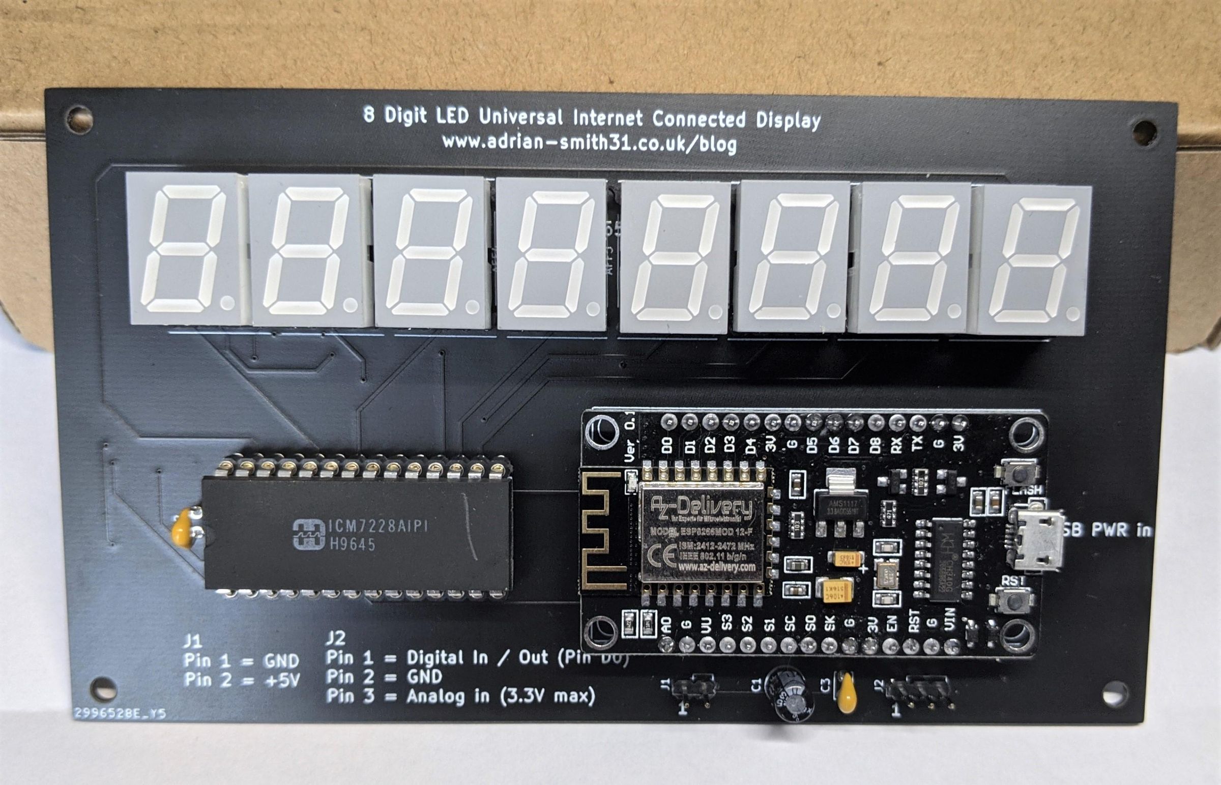 ESP8266 Based 8 Digit LED NTP Clock With YouTube Statistics Display : 5 Steps - Instructables