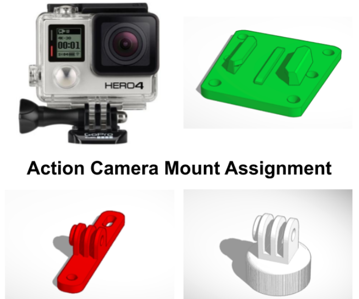 Action Camera Mount Assignment : 9 Steps - Instructables