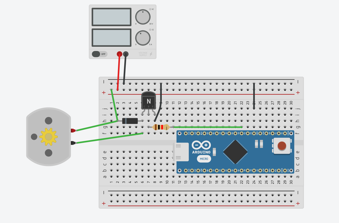 12V Motor Control With 5V Arduino and NPN Transistor As Speed Control ...
