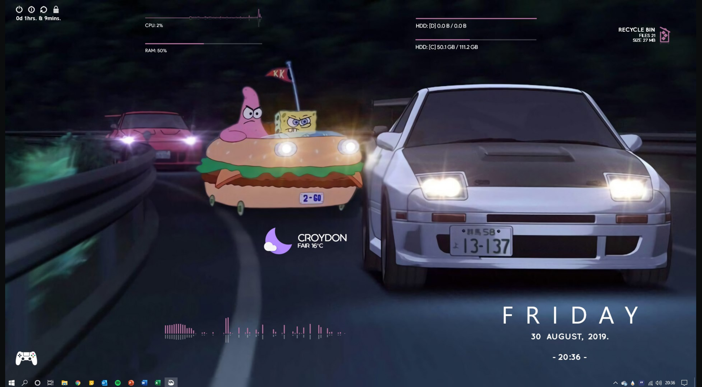 Rainmeter Skins With Wallpapers My Screen With Mix Rainmeter Skin