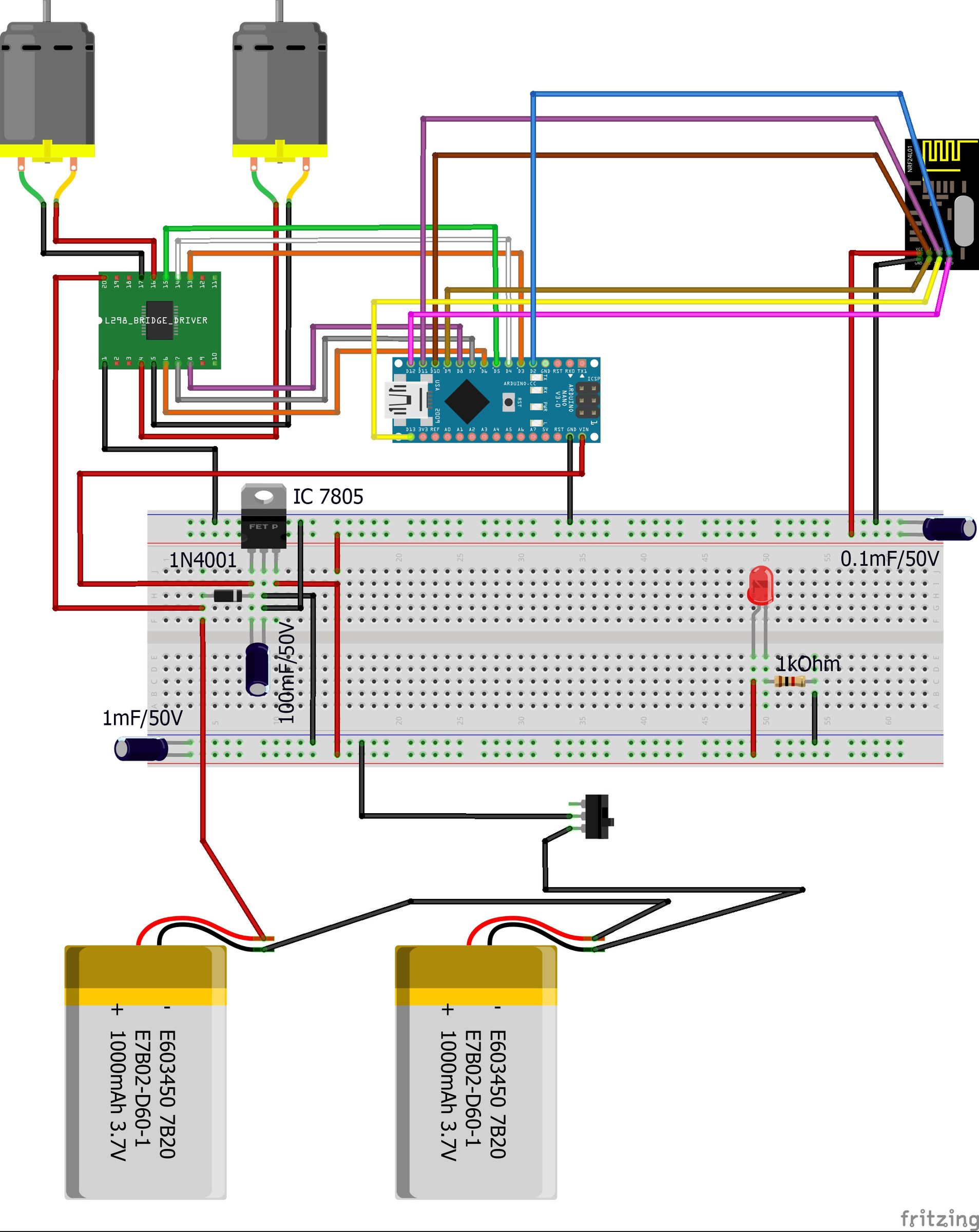 How to Control Tracked Robot Via Joystick NRF24L01 Module Arduino Part2 ...