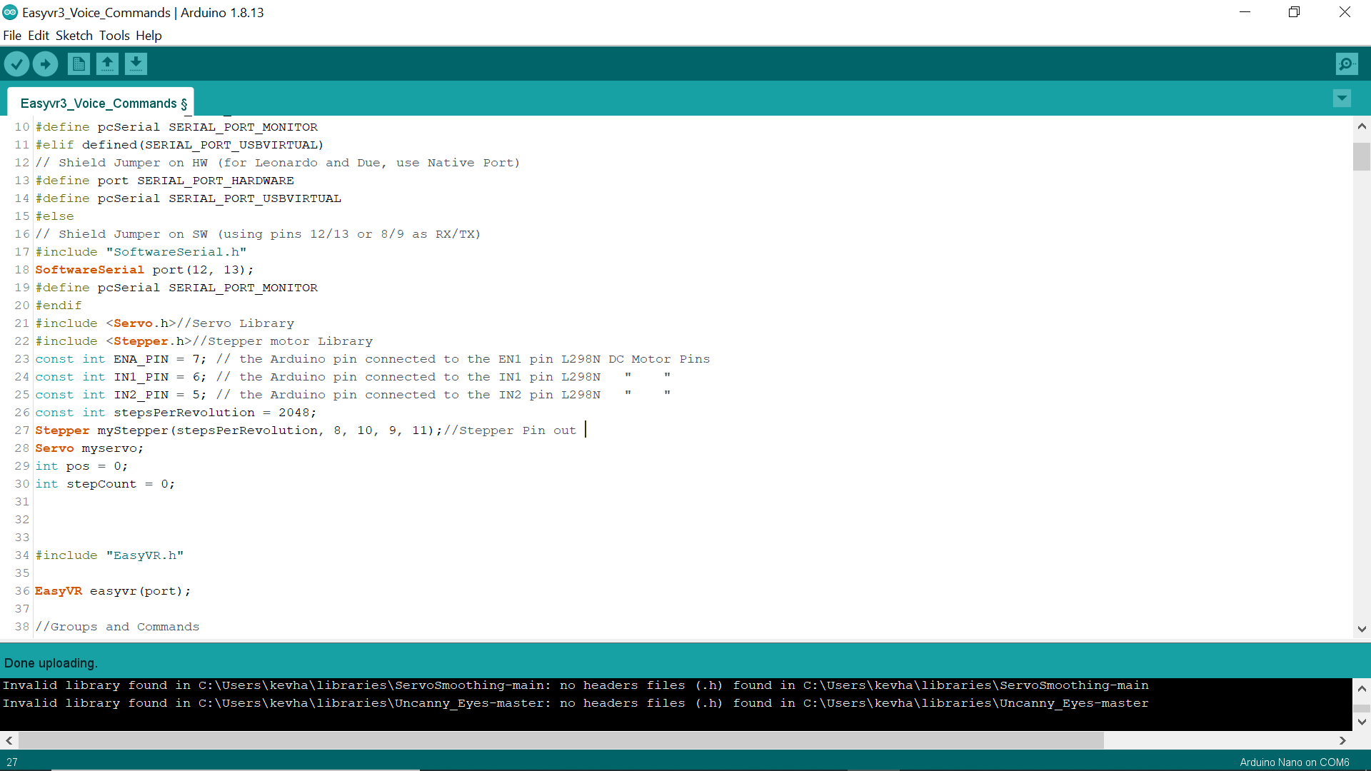 Arduino Nano Voice Controlled Multi Tasking Coding Tutorial : 8 Steps ...
