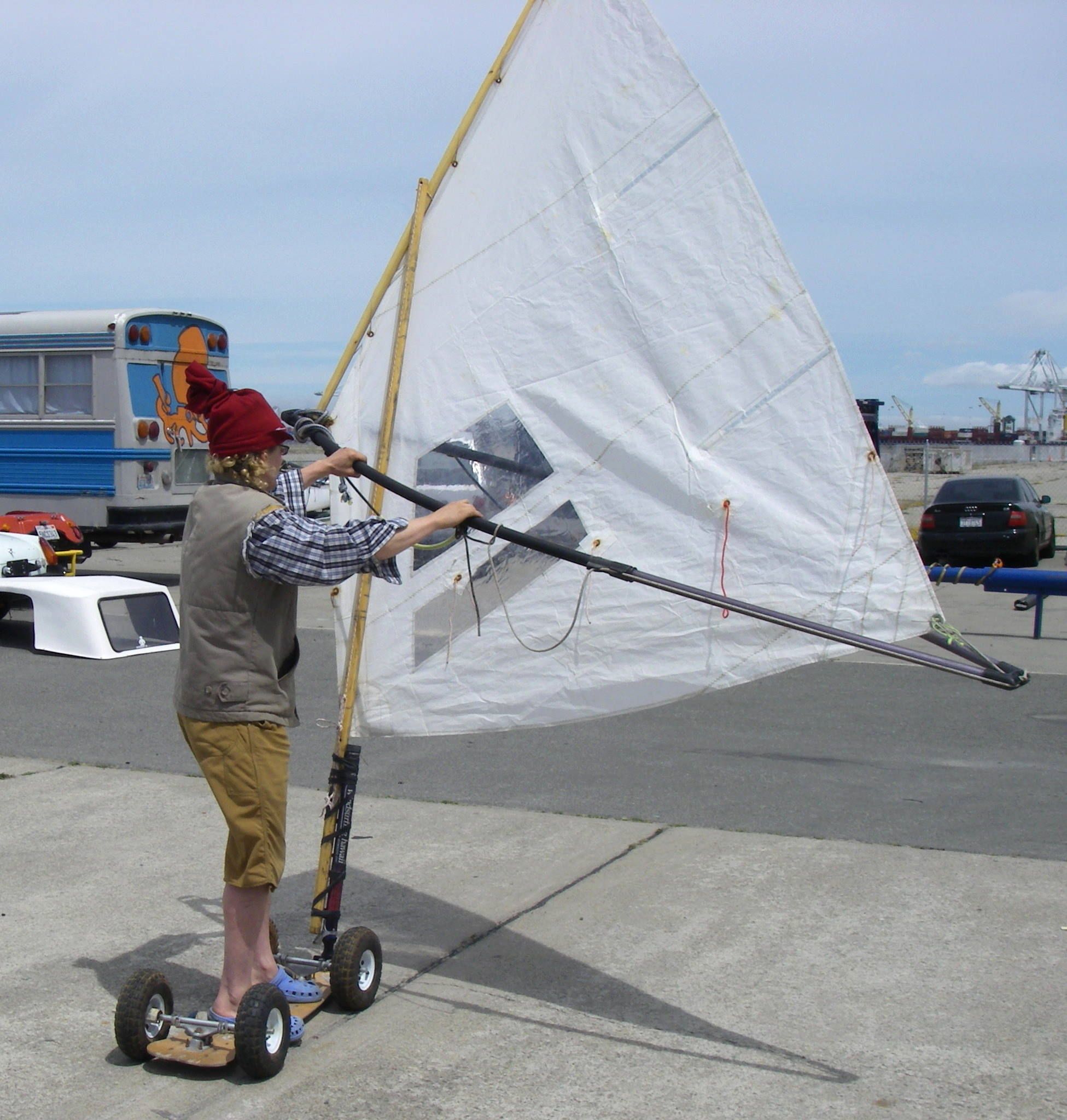 Steampunk Lugsail Land Windsurfer : 9 Steps (with Pictures) - Instructables