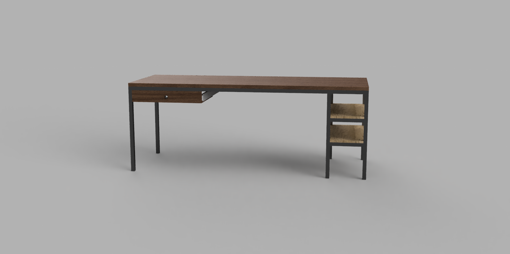 Industrial-style Metal and Timber Study Desk : 5 Steps (with Pictures ...