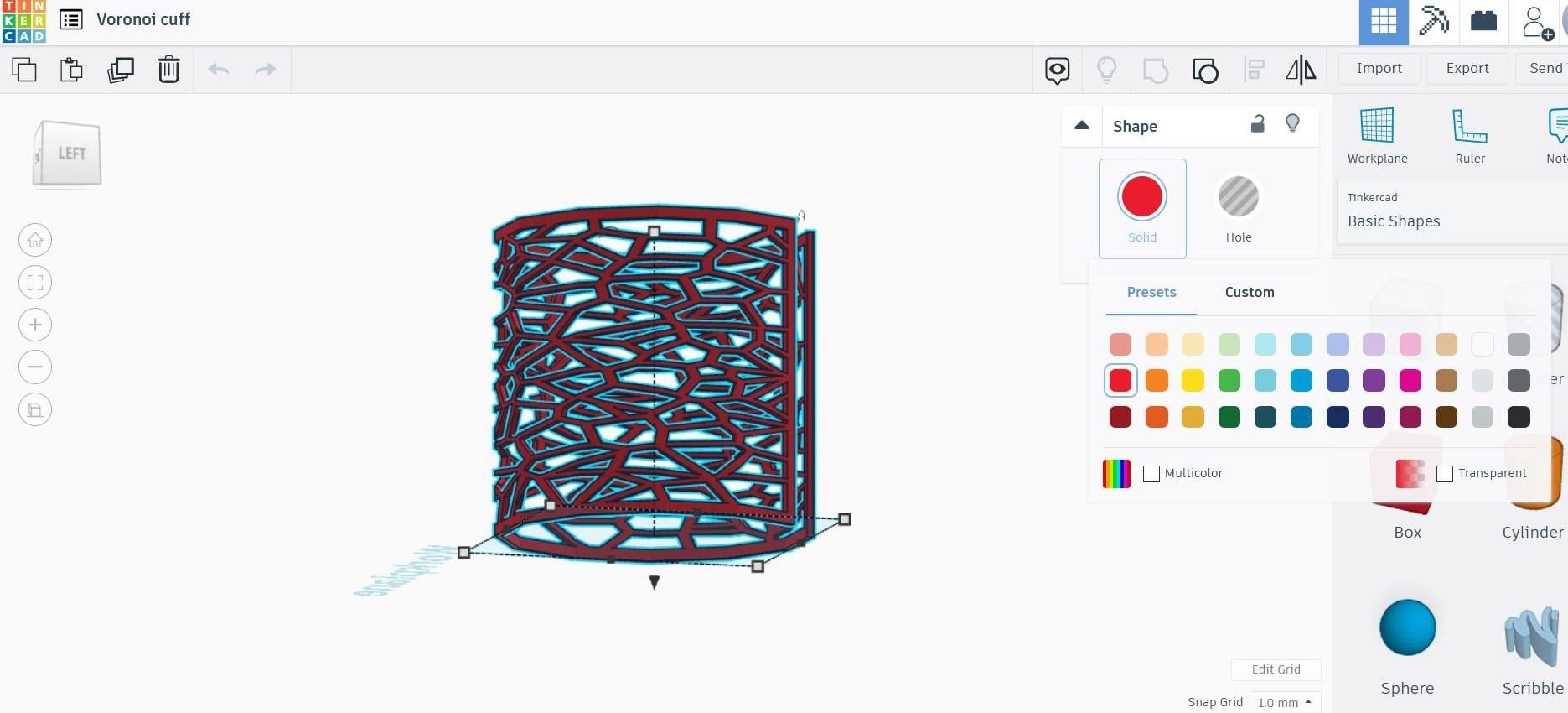 Voronoi Cuff in Tinkercad : 6 Steps (with Pictures) - Instructables