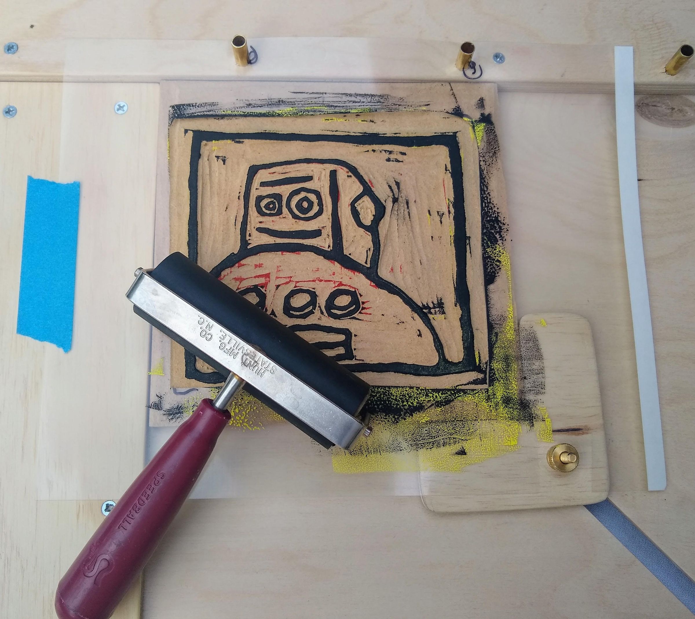 Woodcut & Linocut Printmaking Registration Jig : 10 Steps (with ...