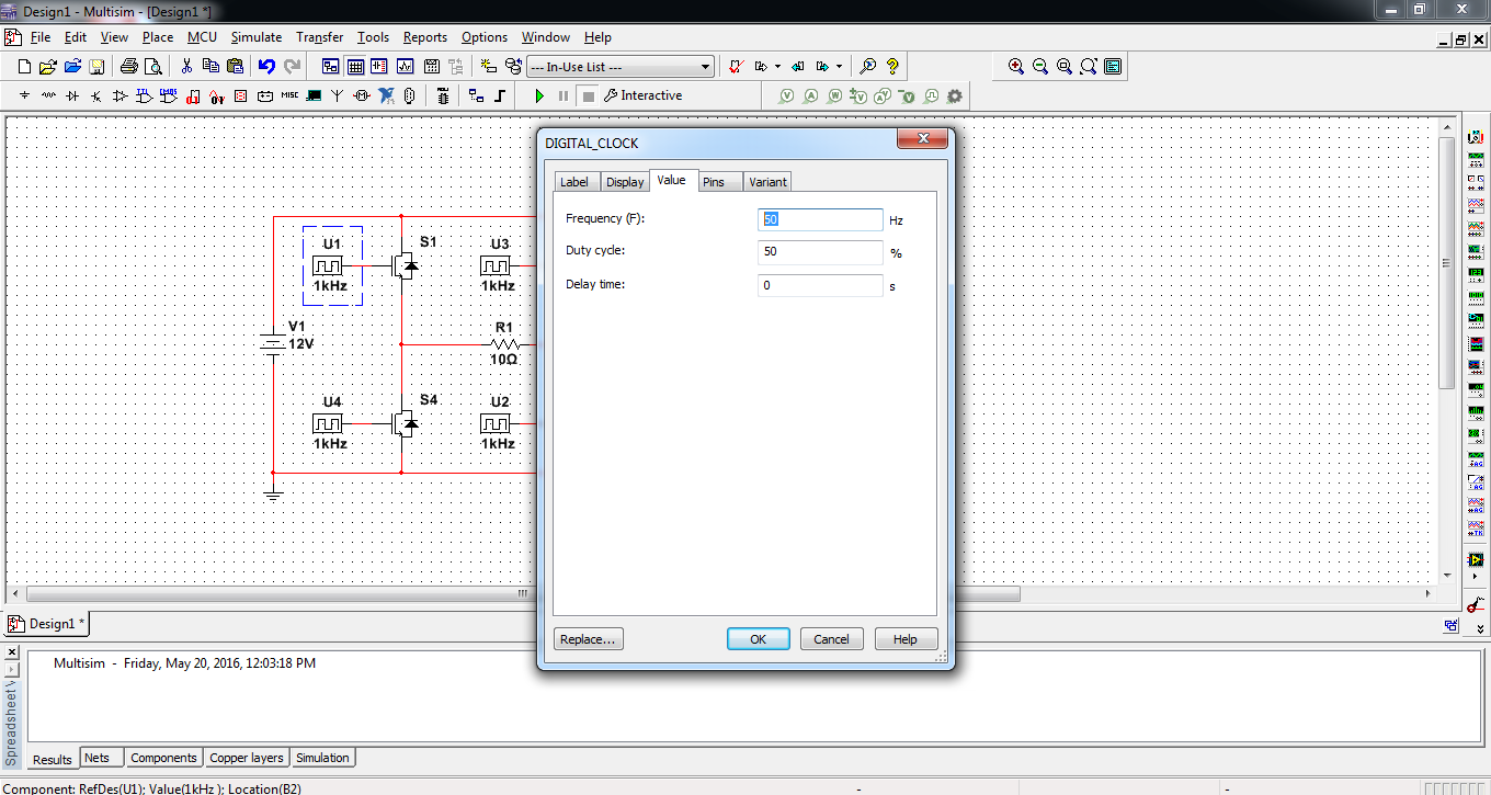 H Bridge Inverter Simulation Using NI Multisim and Co-simulation Using ...