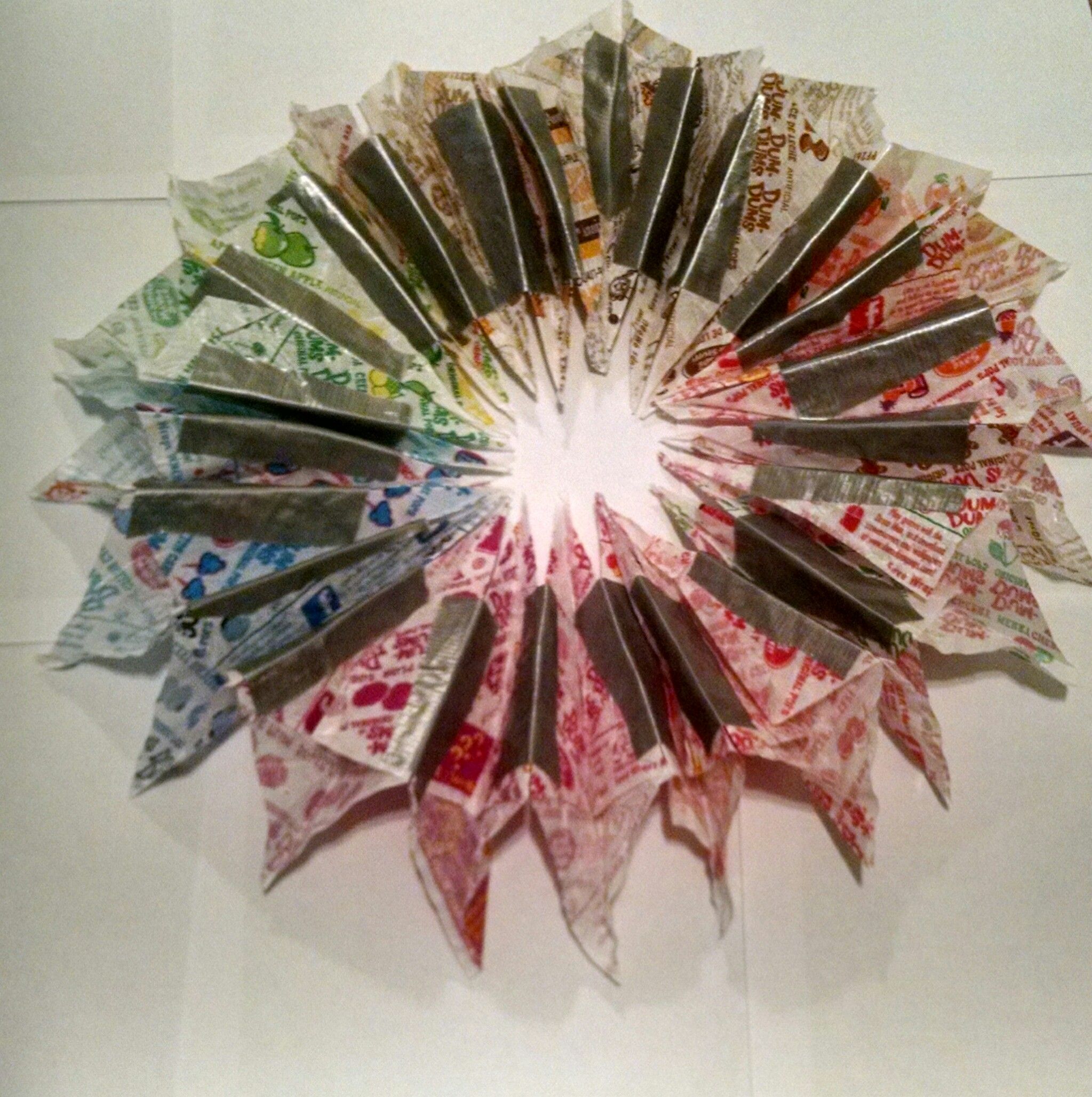 Rainbow Candy Wrapper Wall Art : 6 Steps (with Pictures) - Instructables