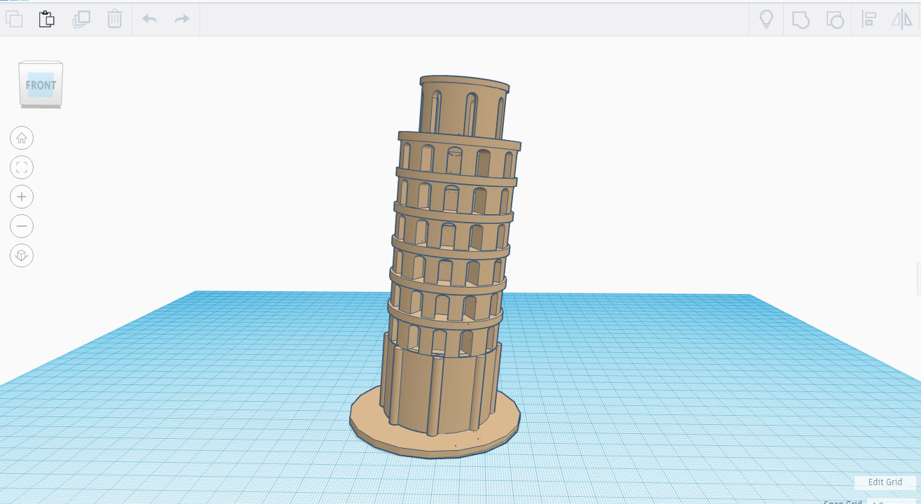 The Leaning Tower of Pisa in Tinkercad : 13 Steps - Instructables