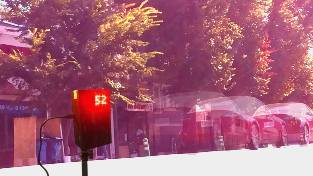 Traffic Radar Speed Sensor and Camera That Recognizes License Plates ...