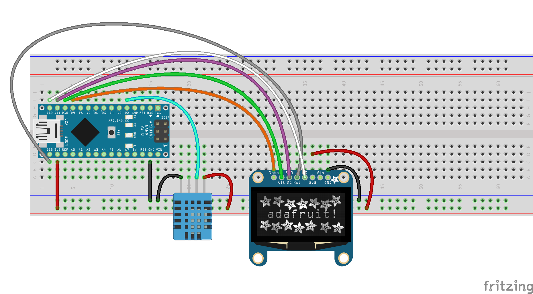 Arduino Nano With DHT Sensor & OLED : 6 Steps - Instructables