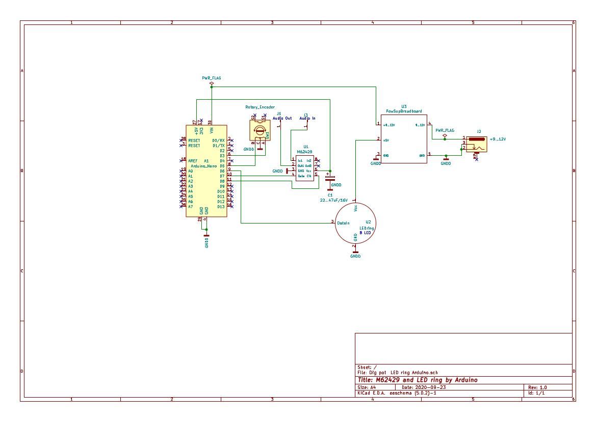 Digital Potentiometer and LED Ring Driven by Arduino : 6 Steps (with ...
