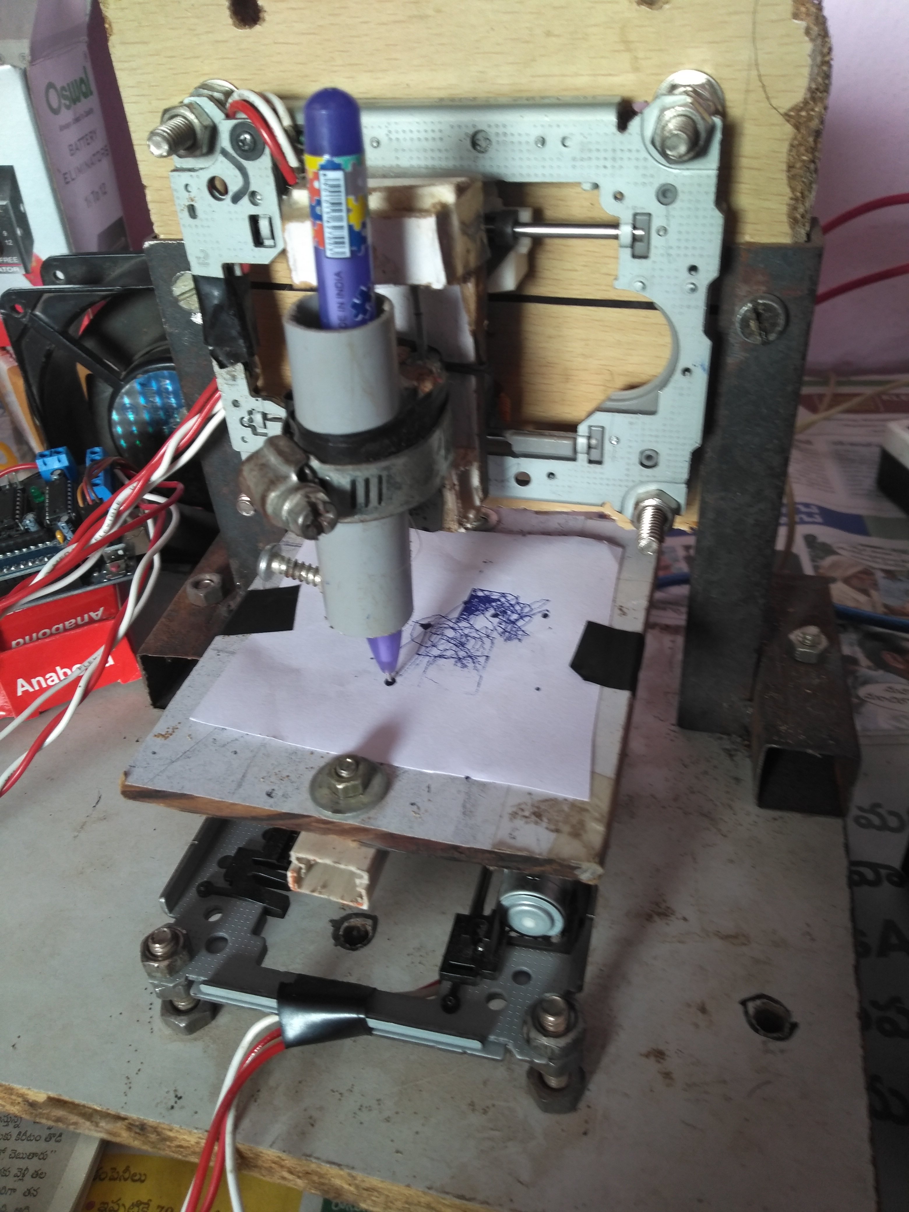 How to Make Mini CNC 2D Plotter Using Scrap DVD Drive, L293d Motor ...