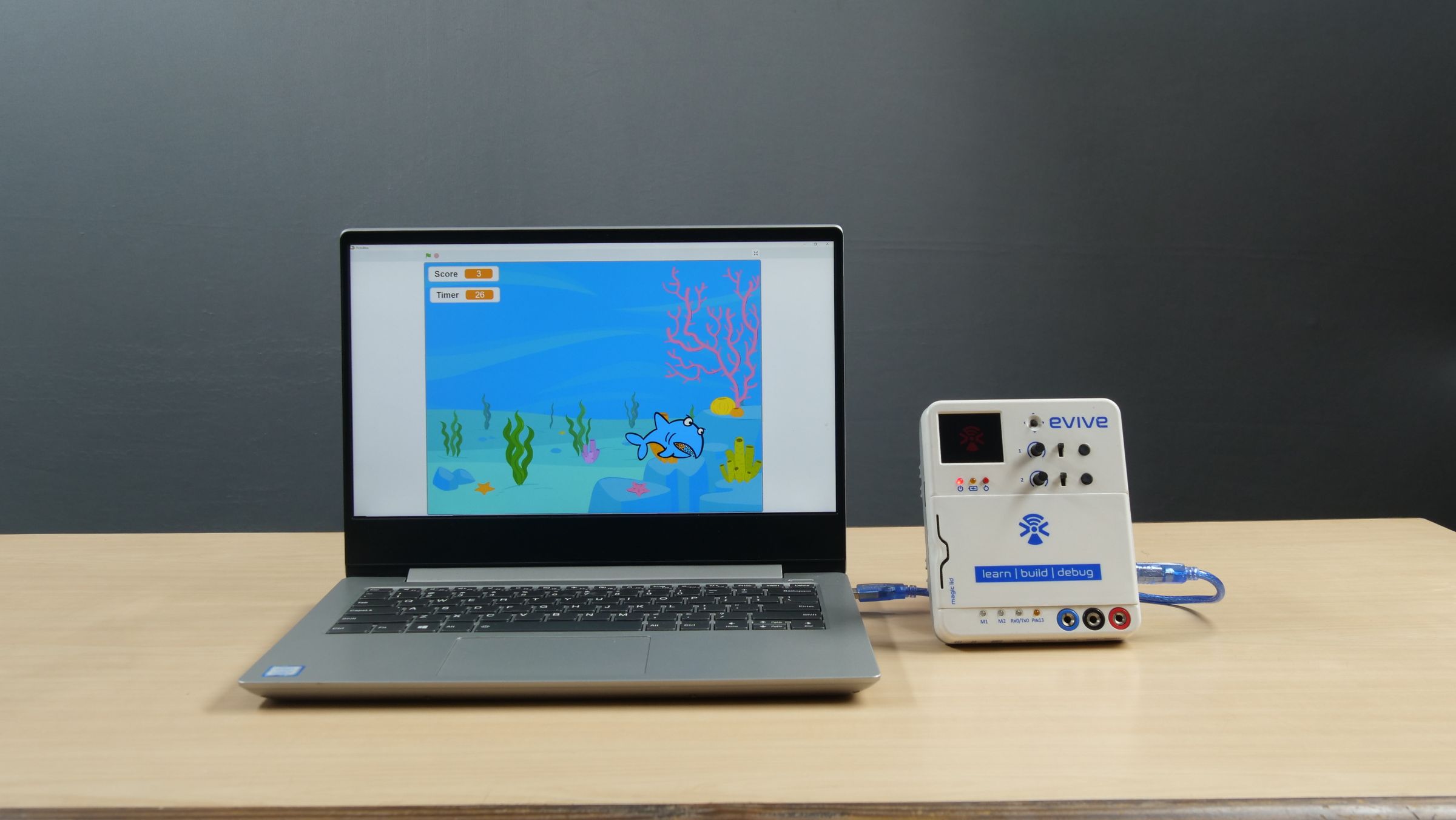 The Hungry Shark Game in PictoBlox: Scratch Based Programming Software ...