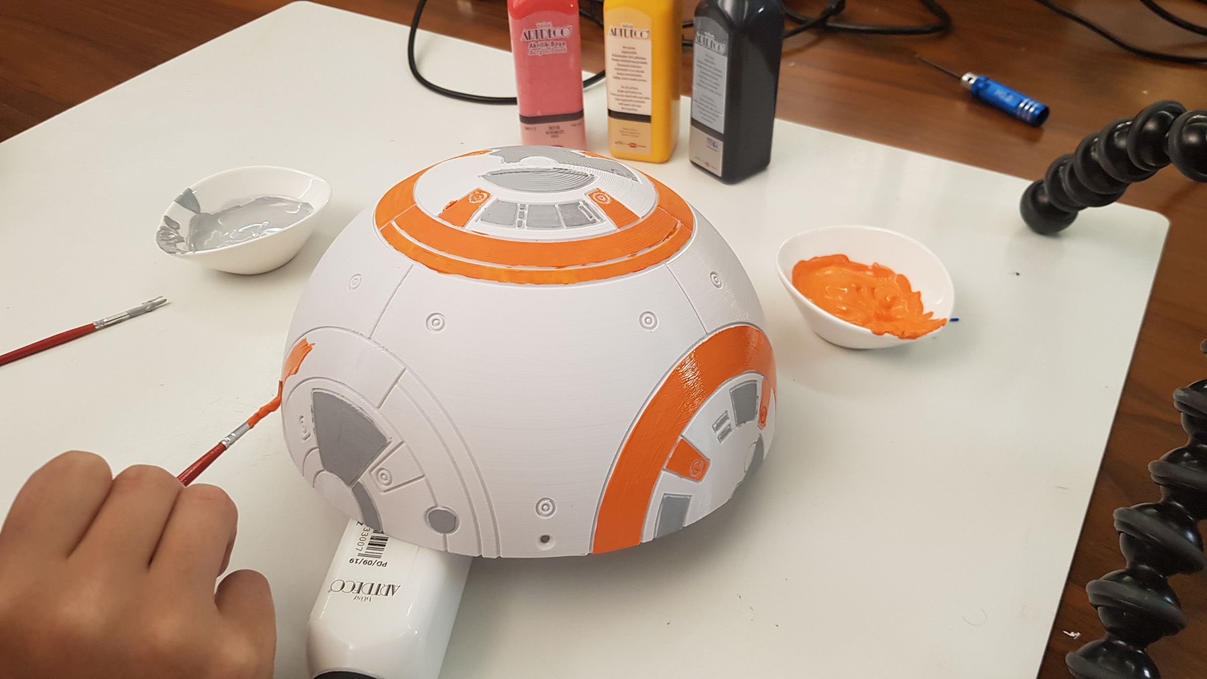 DIY BB8 - Fully 3D Printed - 20cm Diameter First Prototype of Real Size ...