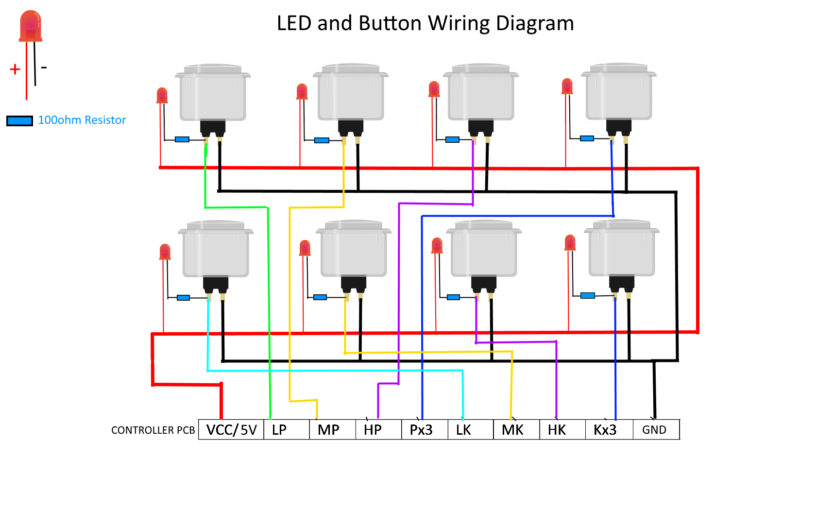 Add LEDs to Your Arcade Stick Sanwa Buttons! : 6 Steps (with Pictures ...