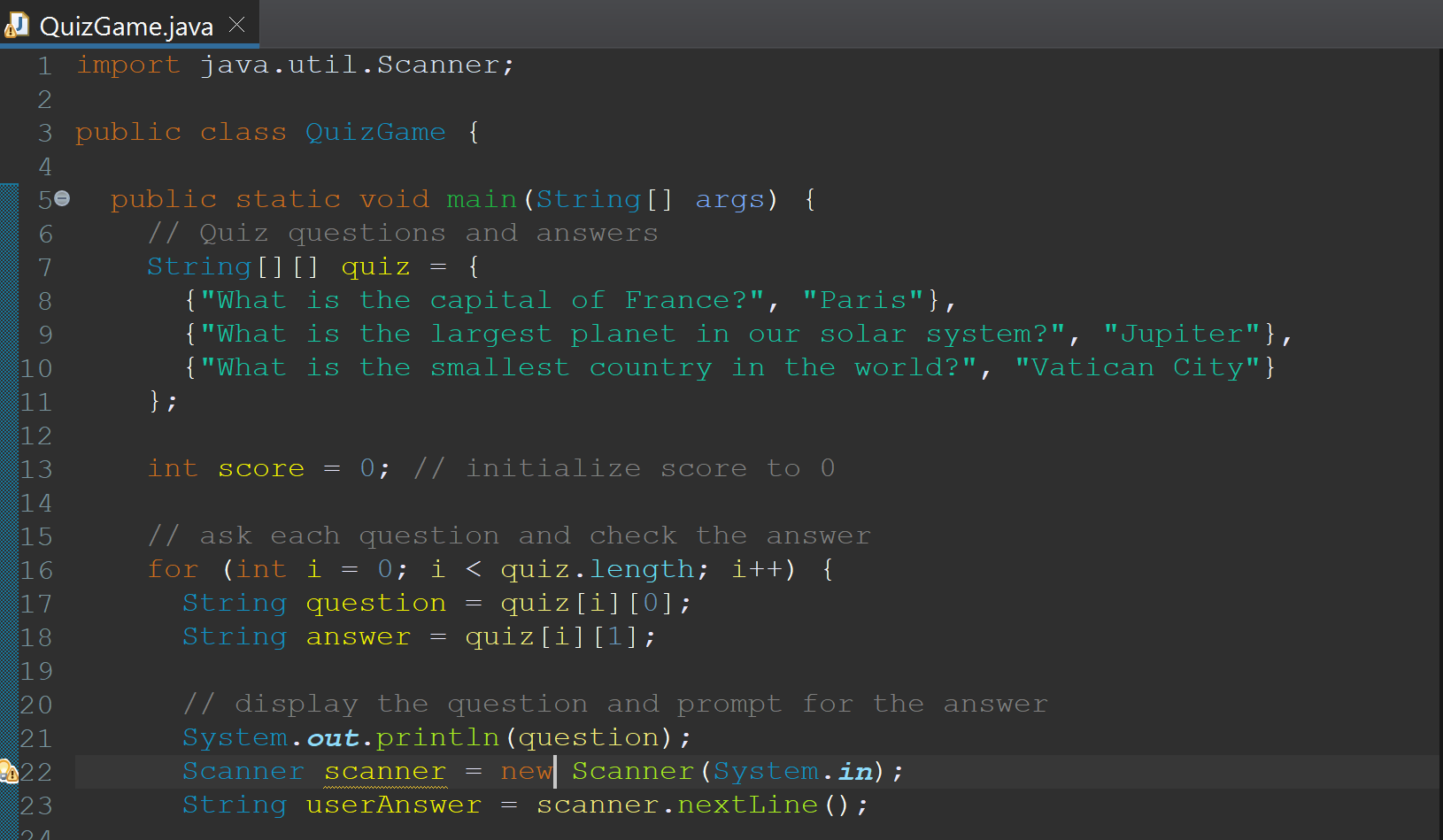 Java Quiz Game : 11 Steps - Instructables