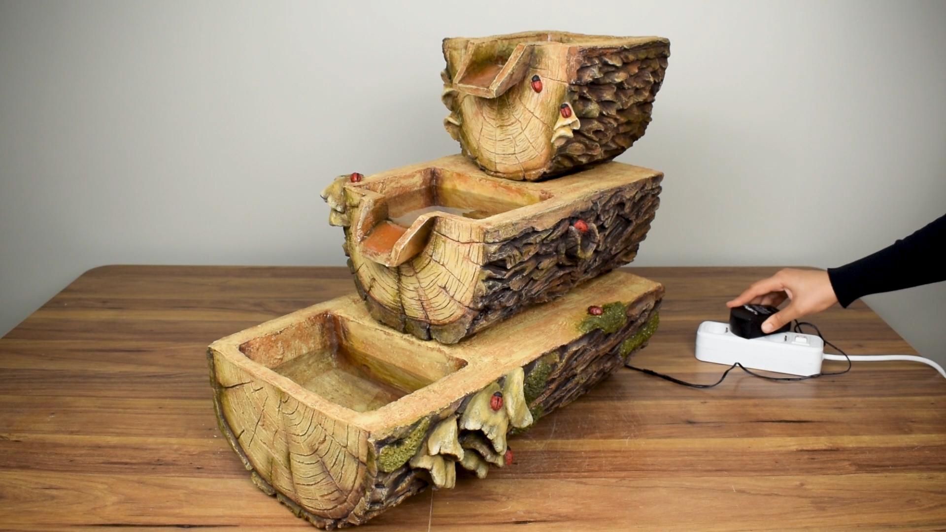 Concrete Tree Log Waterfall Fountain : 15 Steps (with Pictures ...