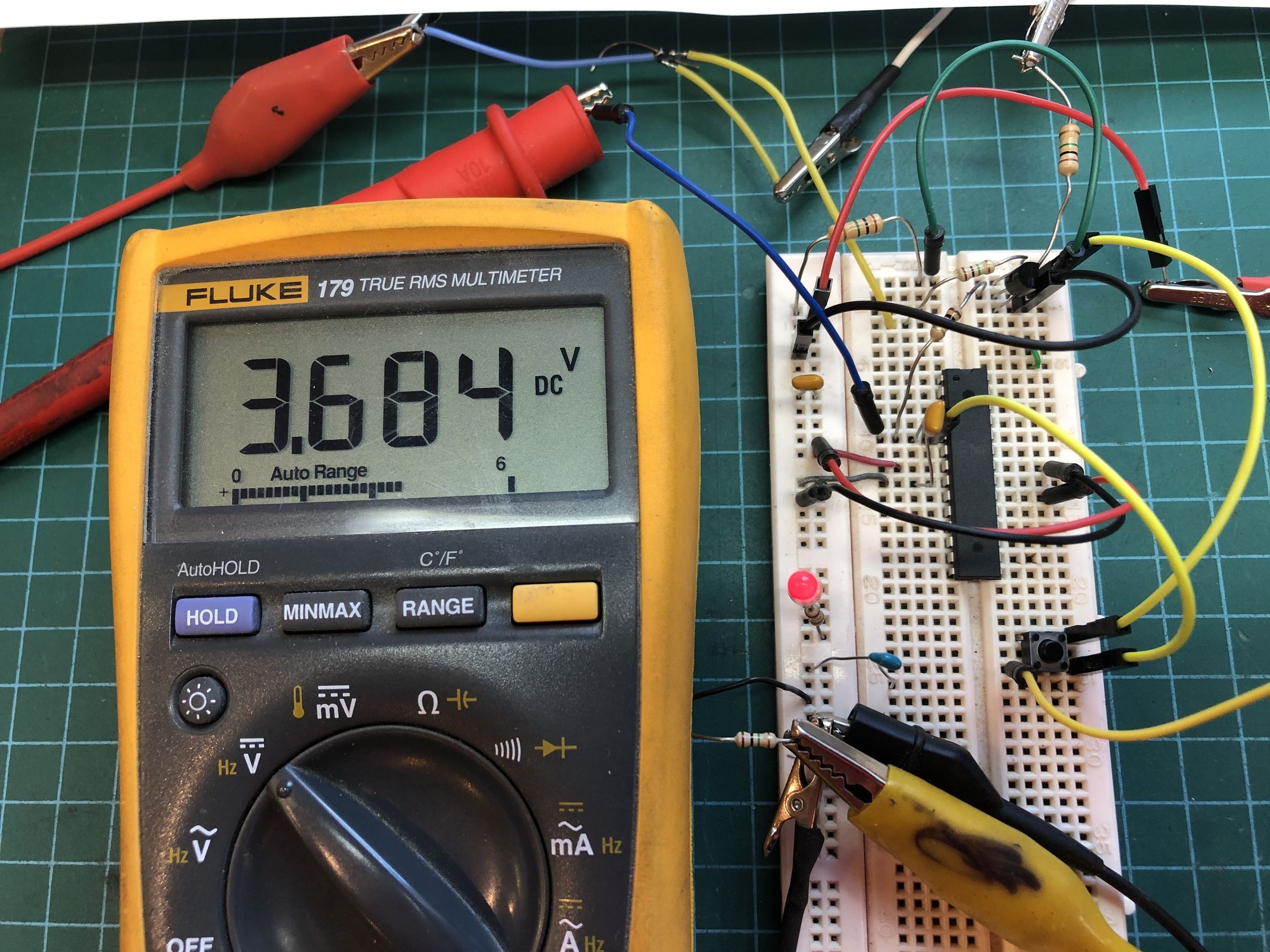 On Off Latch Circuit With UC. One Push Button. One Pin. Discrete ...