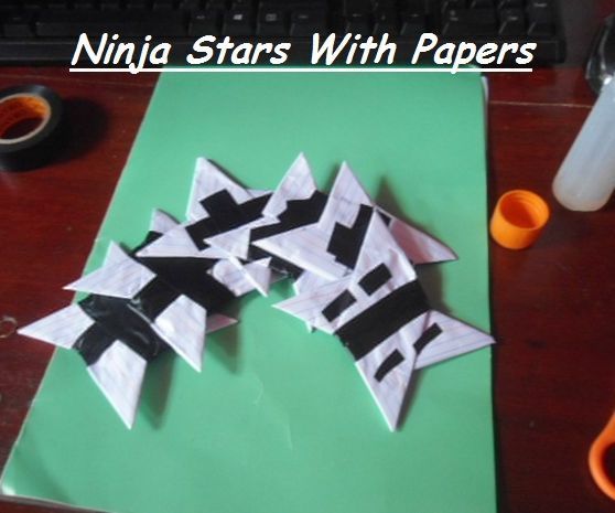 Ninja Stars With Papers : 6 Steps - Instructables