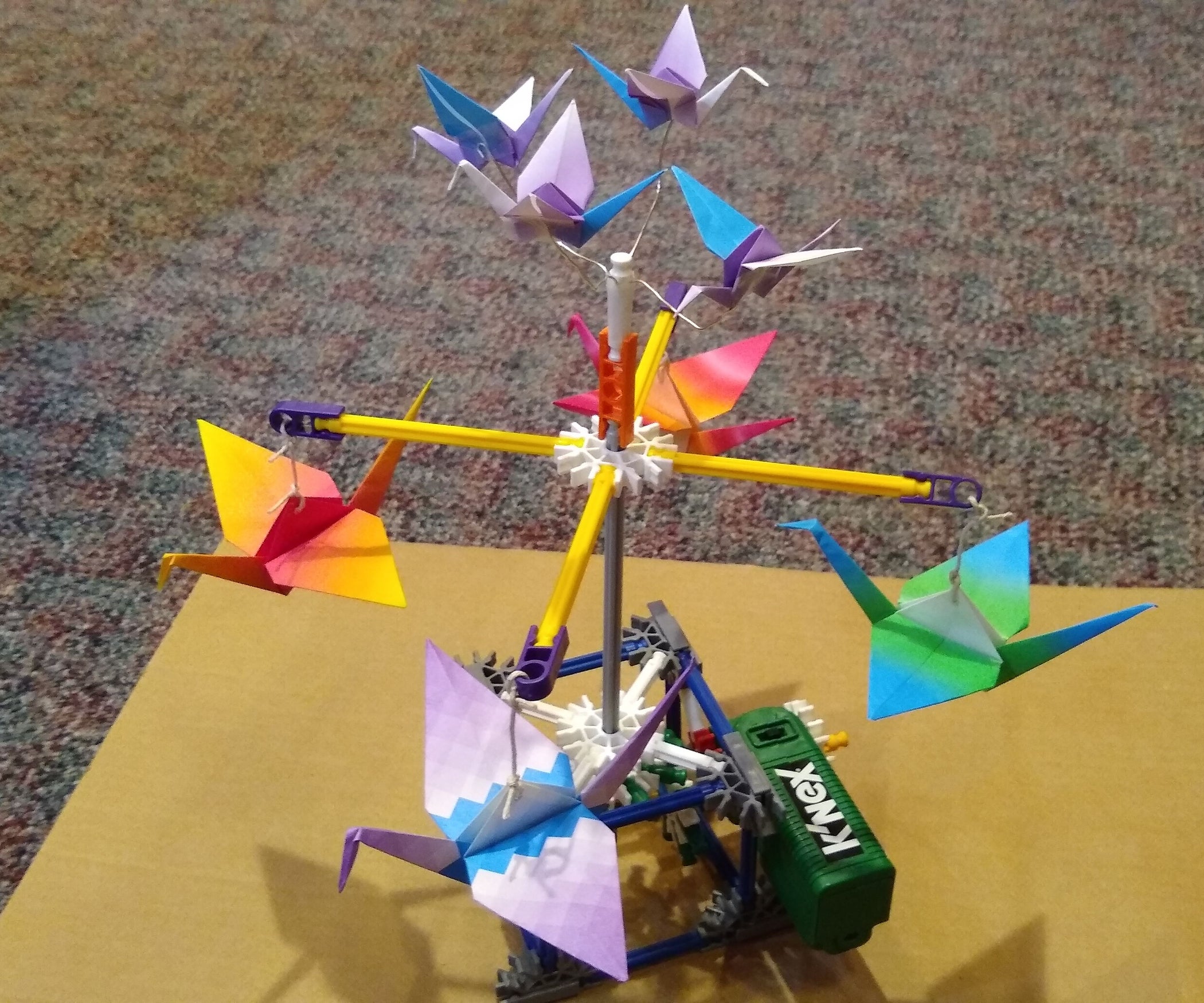 Origami Cranes "Gear-less" Automata : 9 Steps - Instructables