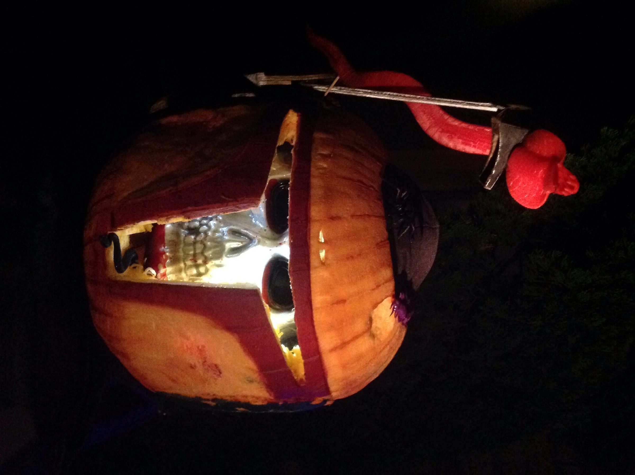 Creepy Bleeding Skull Pumpkin - Instructables