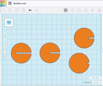 Wobble Coin Using Tinkercad for 3D Printing : 10 Steps (with Pictures ...