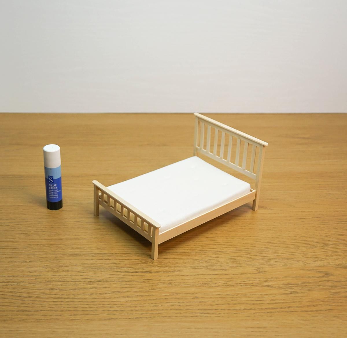 DIY Miniature 1:12 Scale BED & MATTRESS! | How to Make a Mini Wooden ...