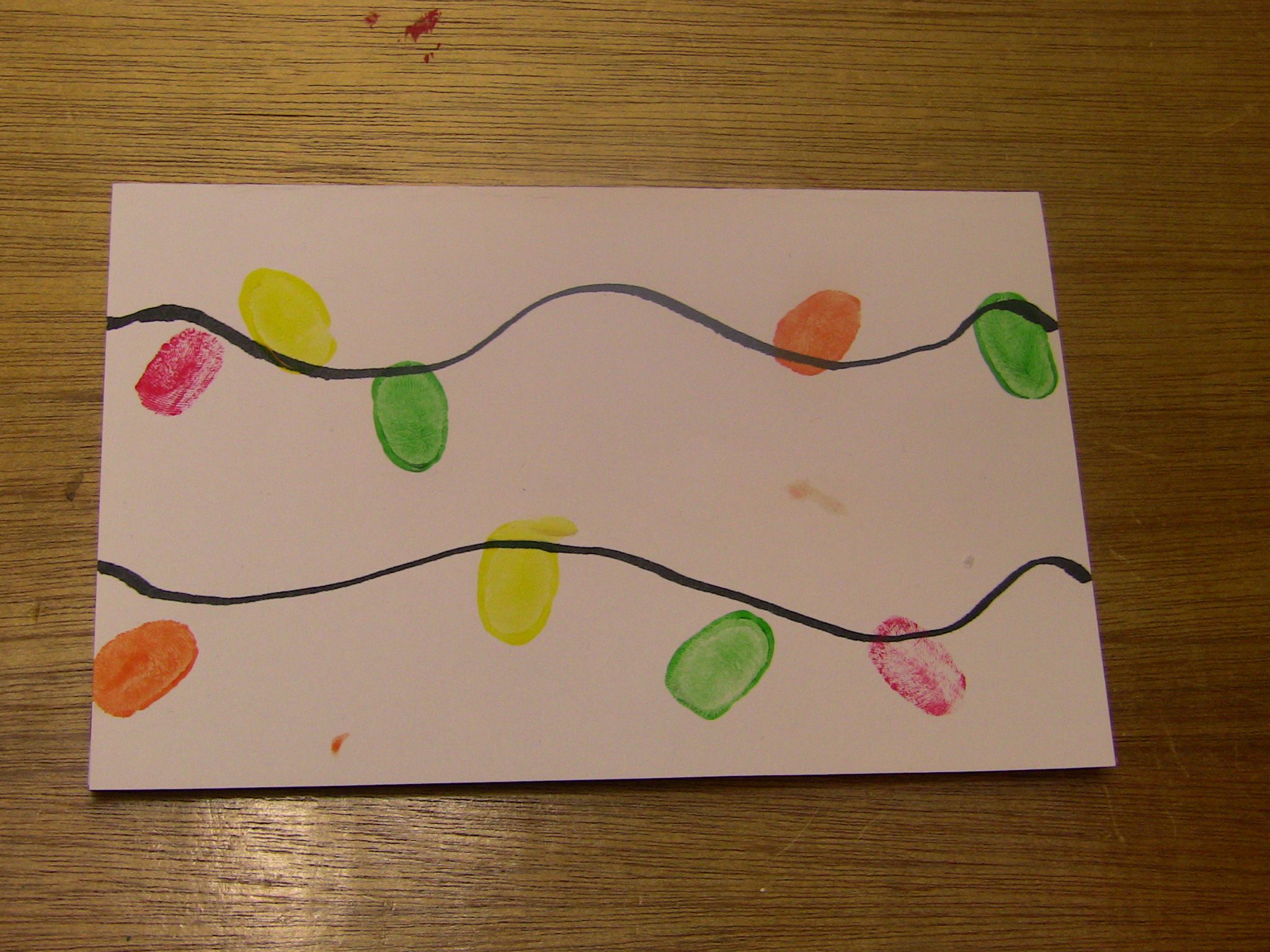 Thumb Print Christmas Lights Card : 5 Steps (with Pictures) - Instructables
