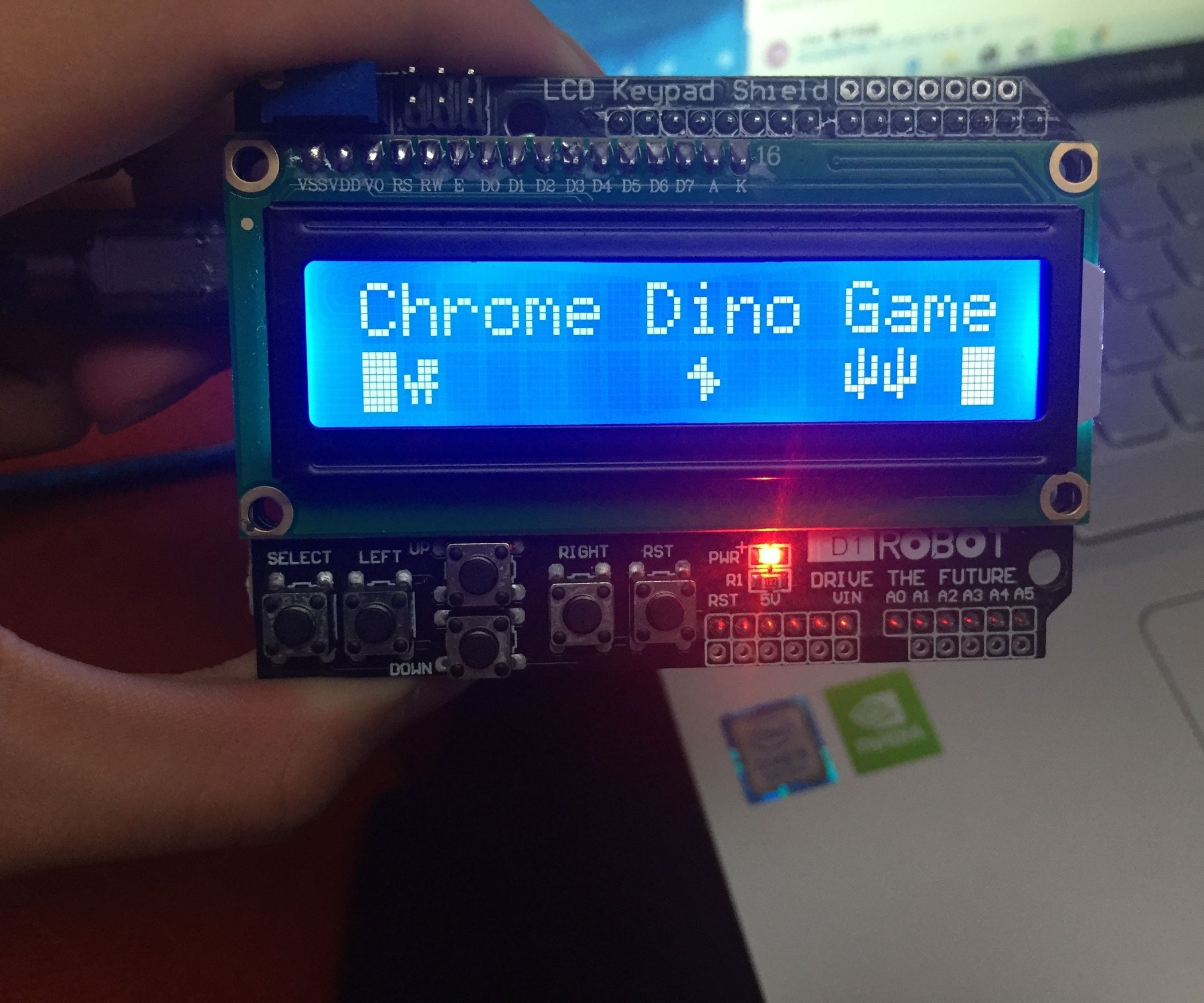 The Chrom Dino Game on LCD Shield - Instructables