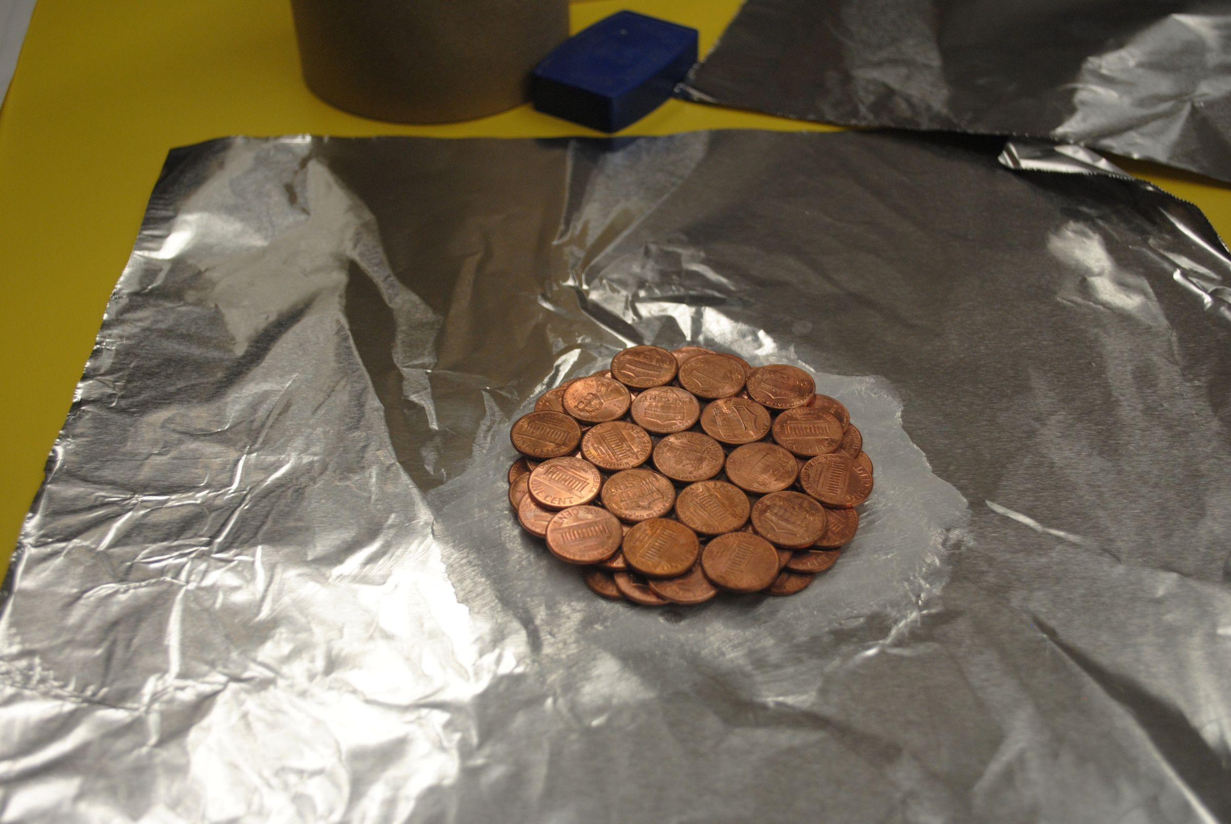 Aluminum Foil Boat With Pennies