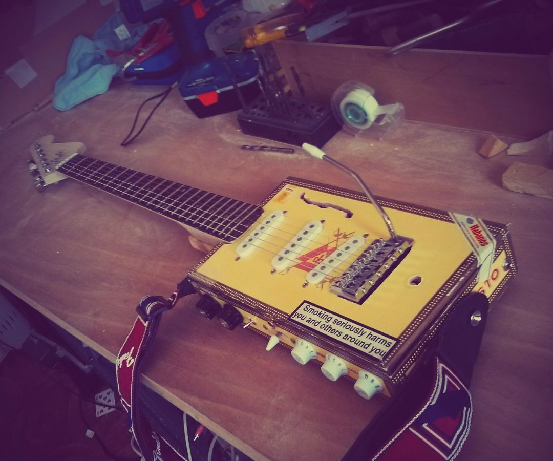 Electric Cigar-Box Guitar W/ Built in Amplifier : 9 Steps (with ...