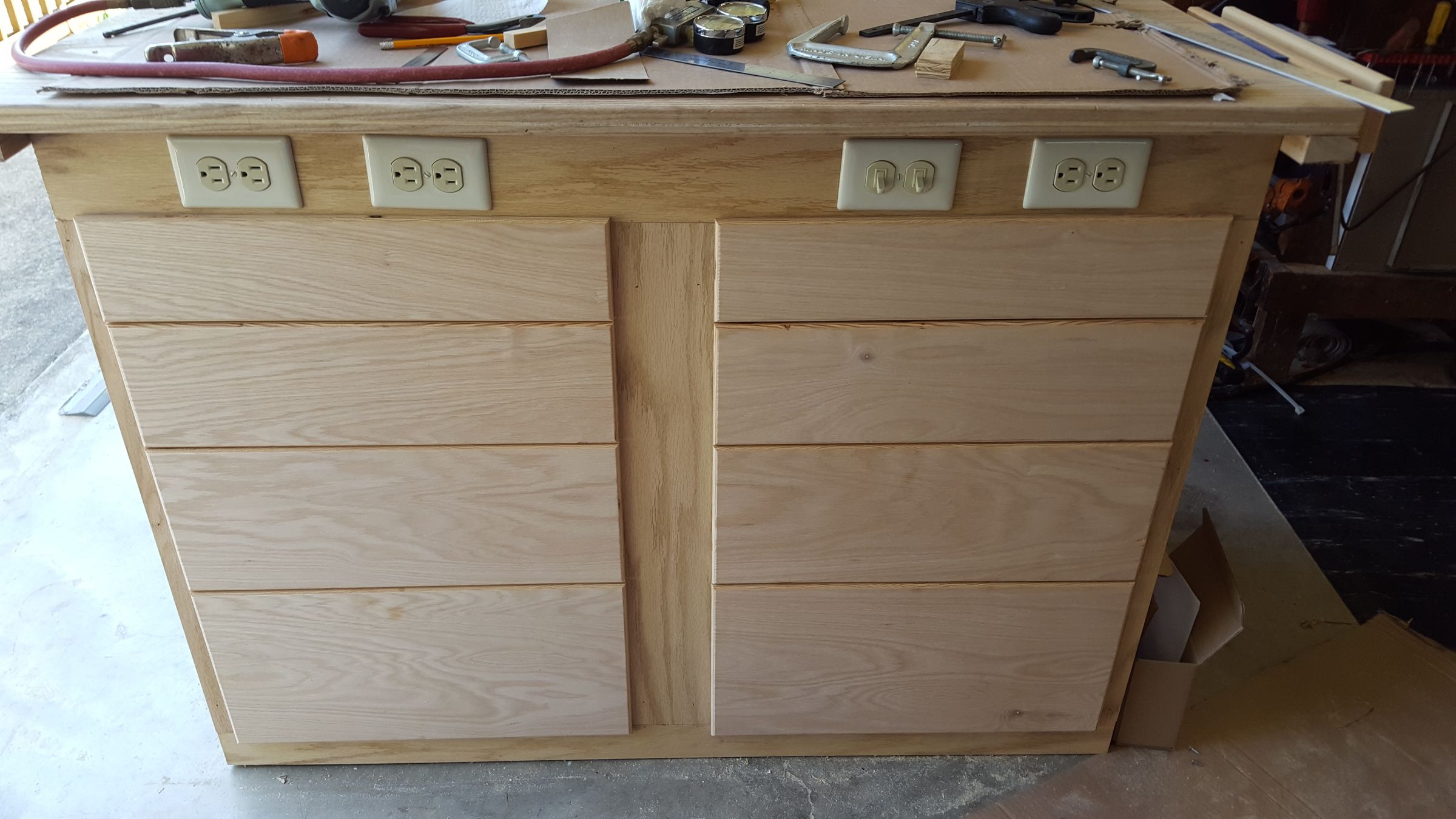 Workbench With Drawers, Power, and Wood Vise : 15 Steps (with Pictures ...