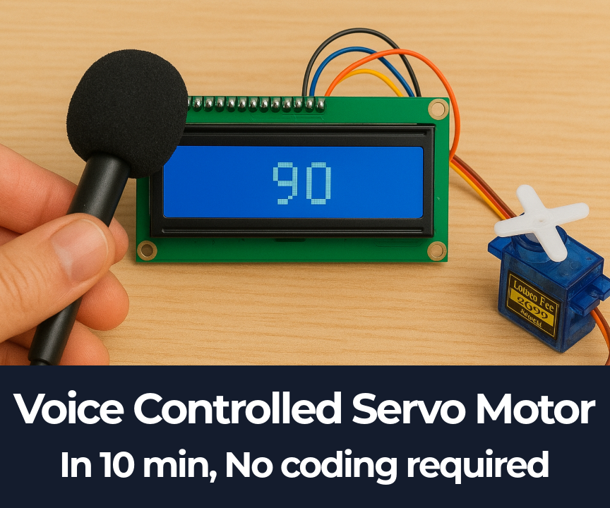 Voice-Controlled Servo Motor in 10 Min - No Code Required : 8 Steps - Instructables