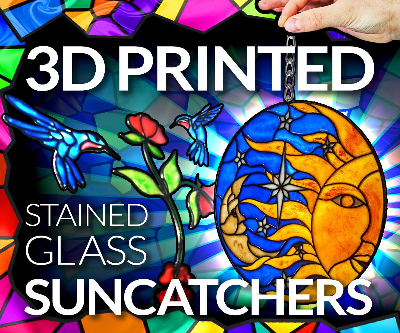 3D Printed Stained Glass Effect Suncatchers : 4 Steps (with Pictures ...