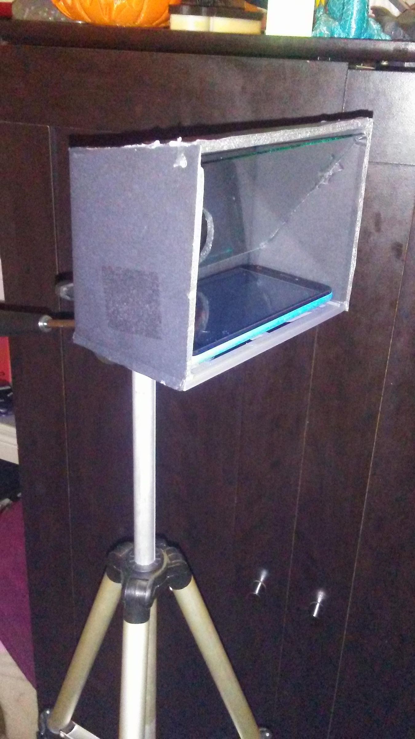 Cheap and Easy Cell Phone Teleprompter - 3D Print and Foamboard : 9 ...