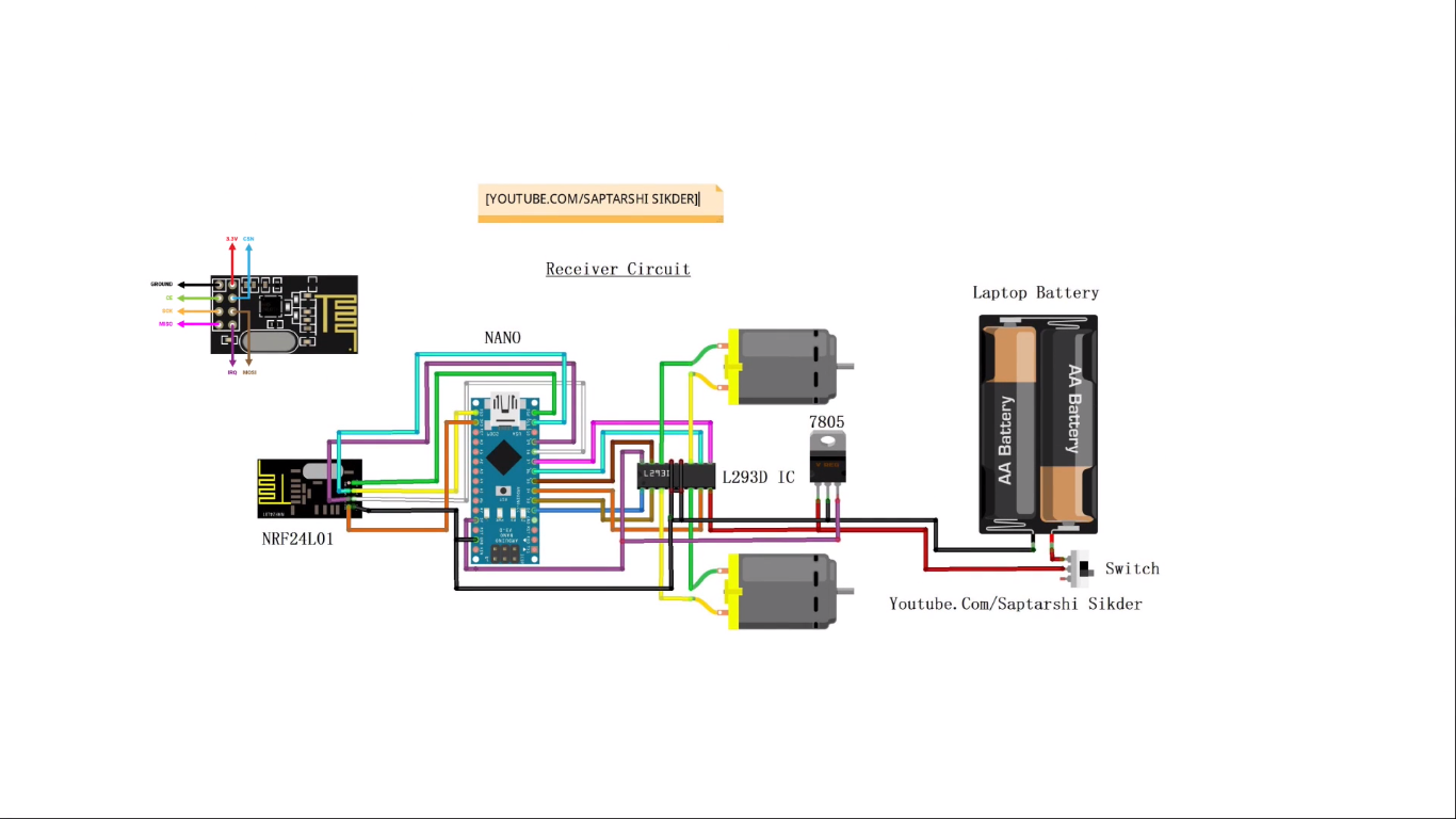 How to Make Arduino Gesture Control Robot at Home Using Radio Module ...