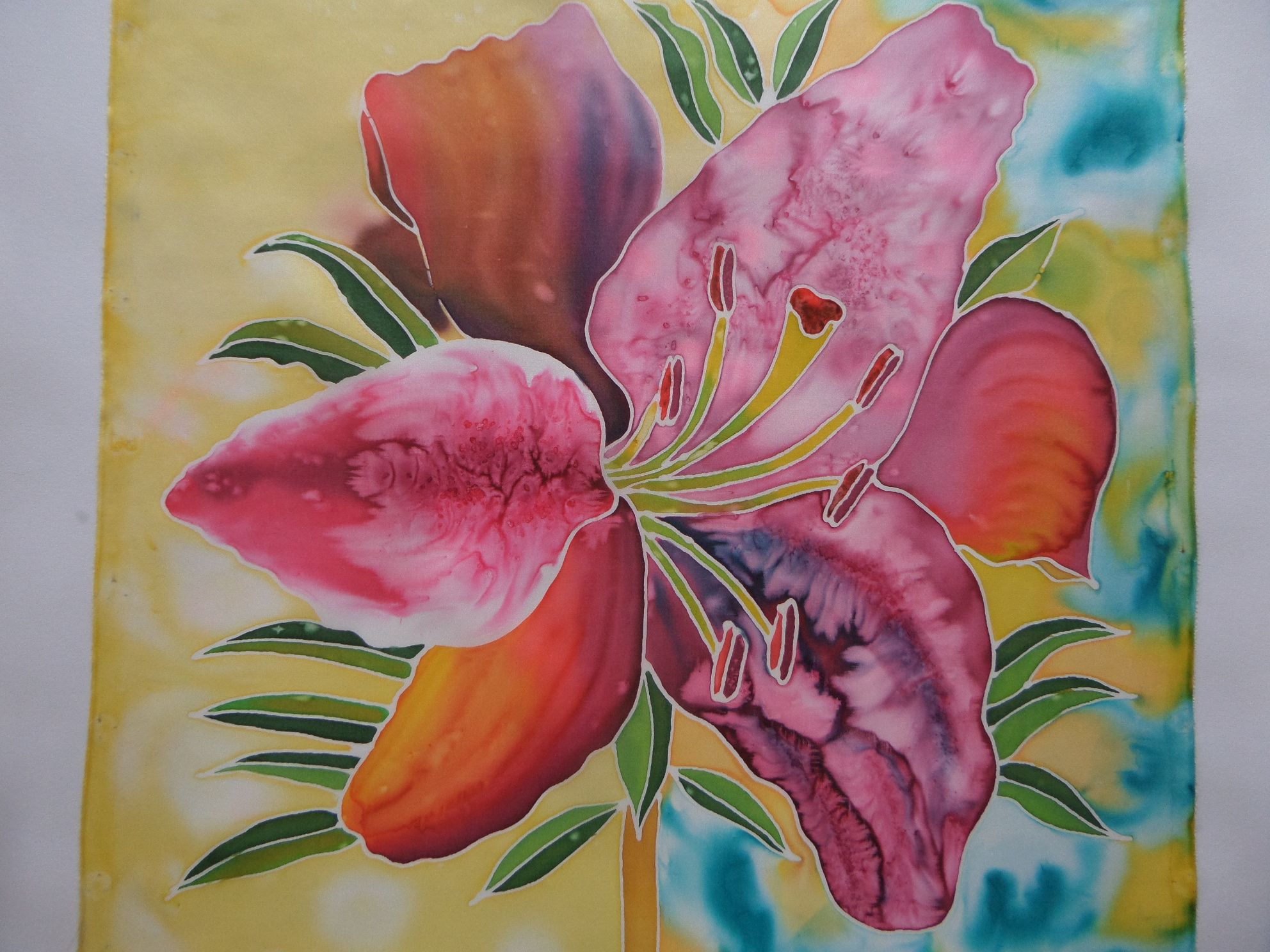 'Rainbow Lily' Silk Painting : 11 Steps (with Pictures) - Instructables