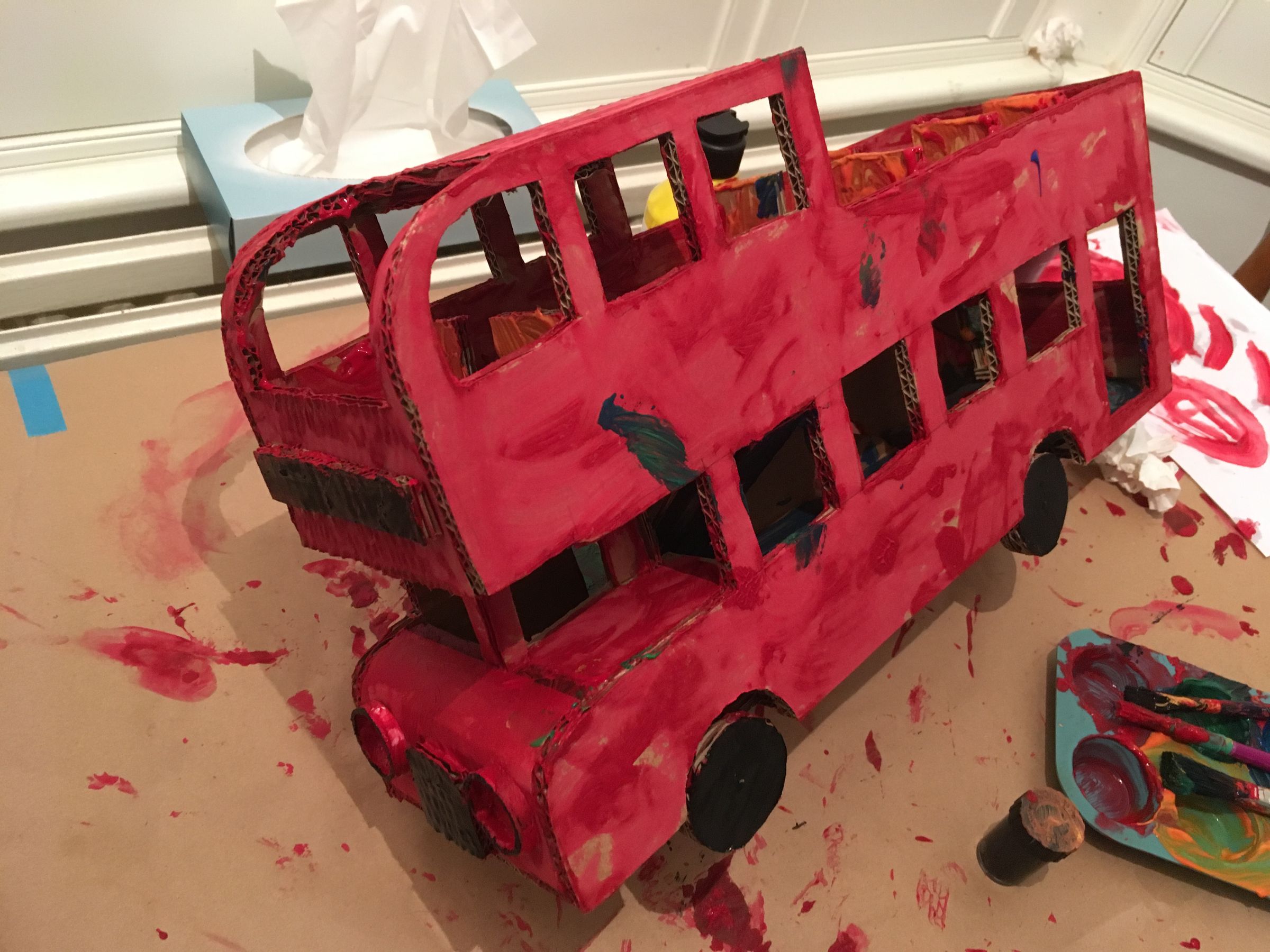 Cardboard Box Bus - for a Toy Ride : 16 Steps (with Pictures ...